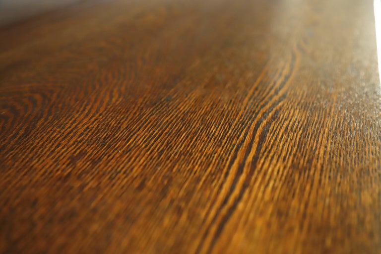 Redone Solid Oak Work Table Kitchen Island Desk For Sale at 1stDibs