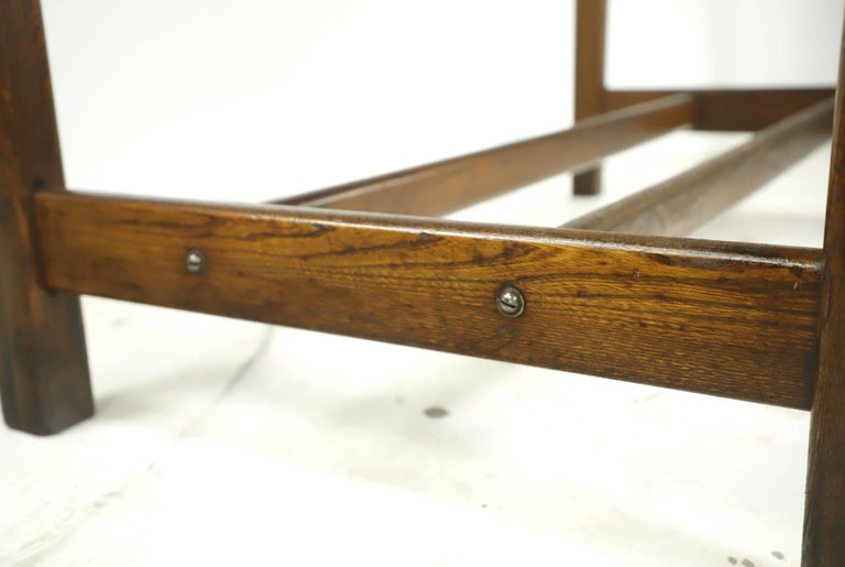 Redone Solid Oak Work Table Kitchen Island Desk For Sale at 1stDibs