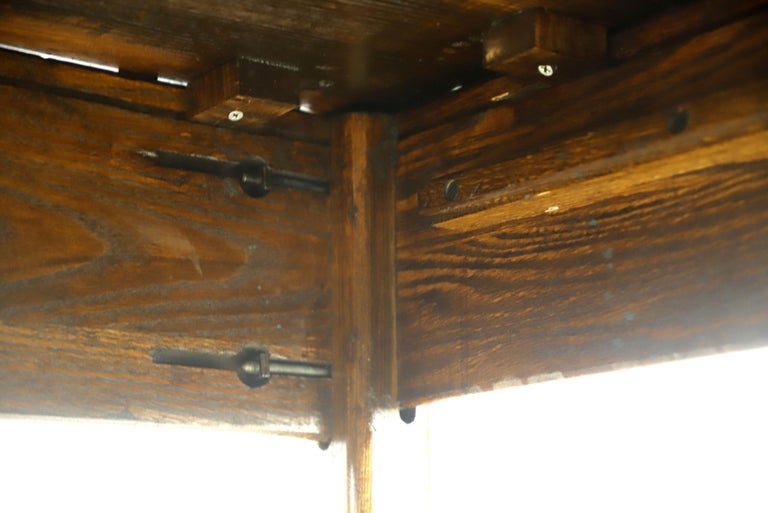 Redone Solid Oak Work Table Kitchen Island Desk For Sale at 1stDibs