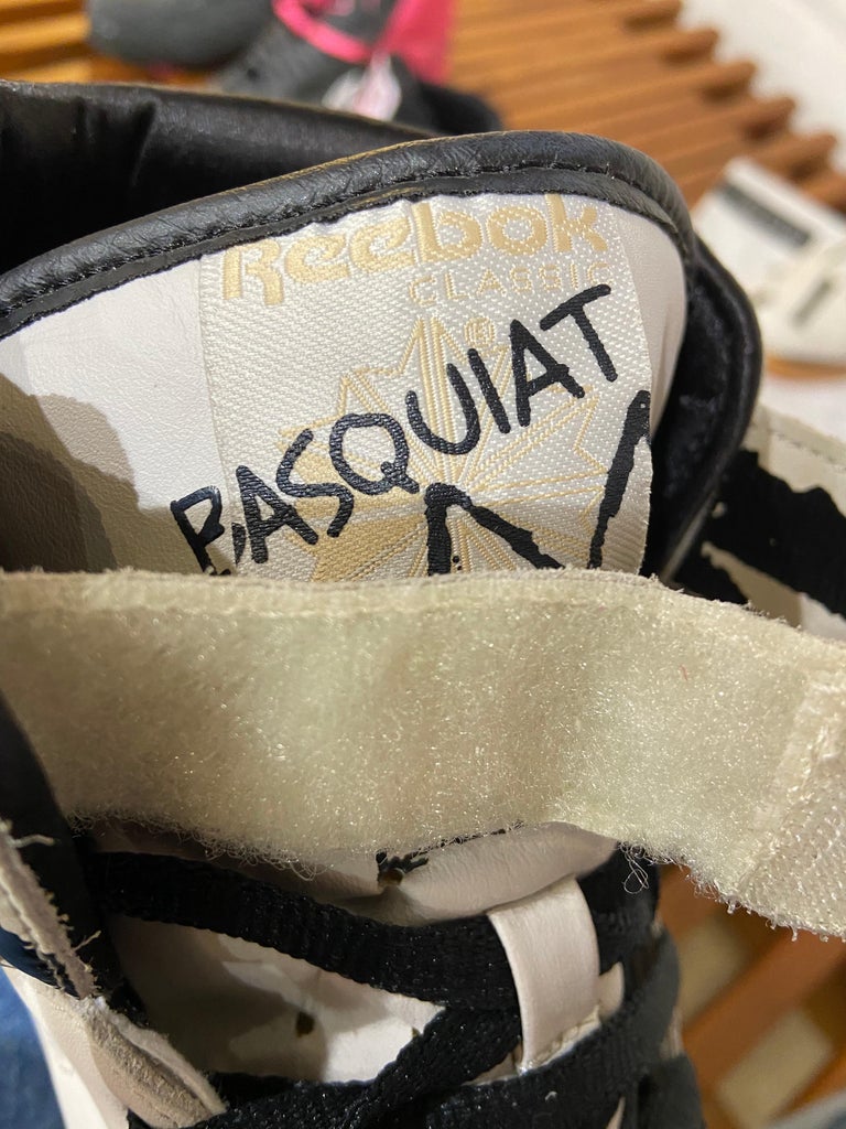 Reebok x Basquiat Sneakers Collection, Black and Beige, 2004 For Sale ...