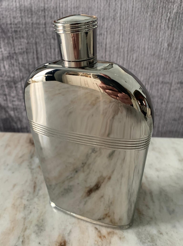 Reed and Barton Silver Plate Flask For Sale at 1stDibs