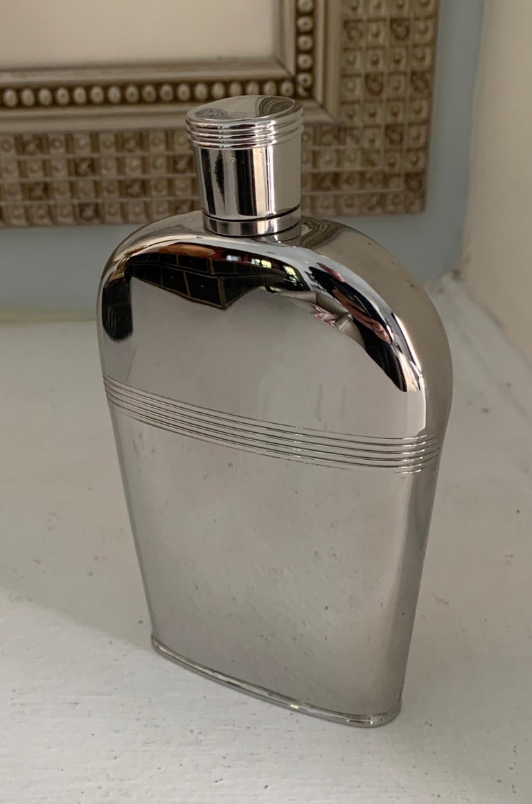 Reed and Barton Silver Plate Flask For Sale at 1stDibs