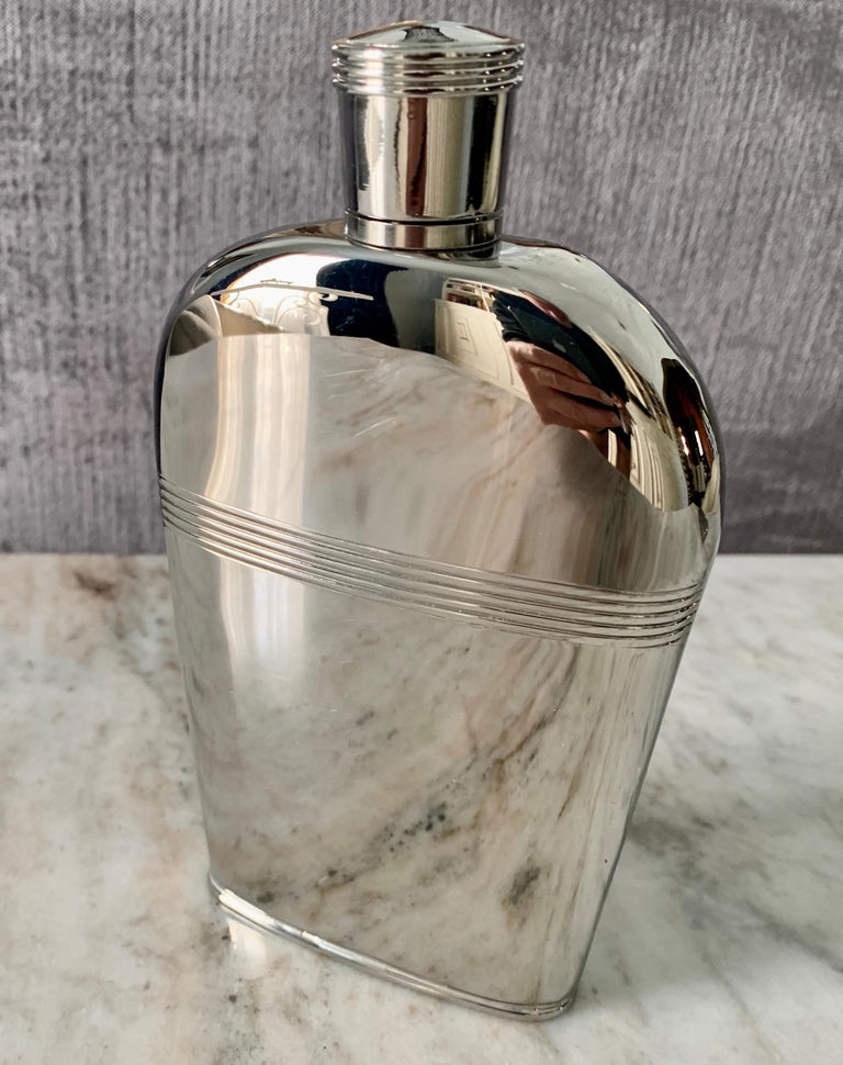 Reed and Barton Silver Plate Flask For Sale at 1stDibs