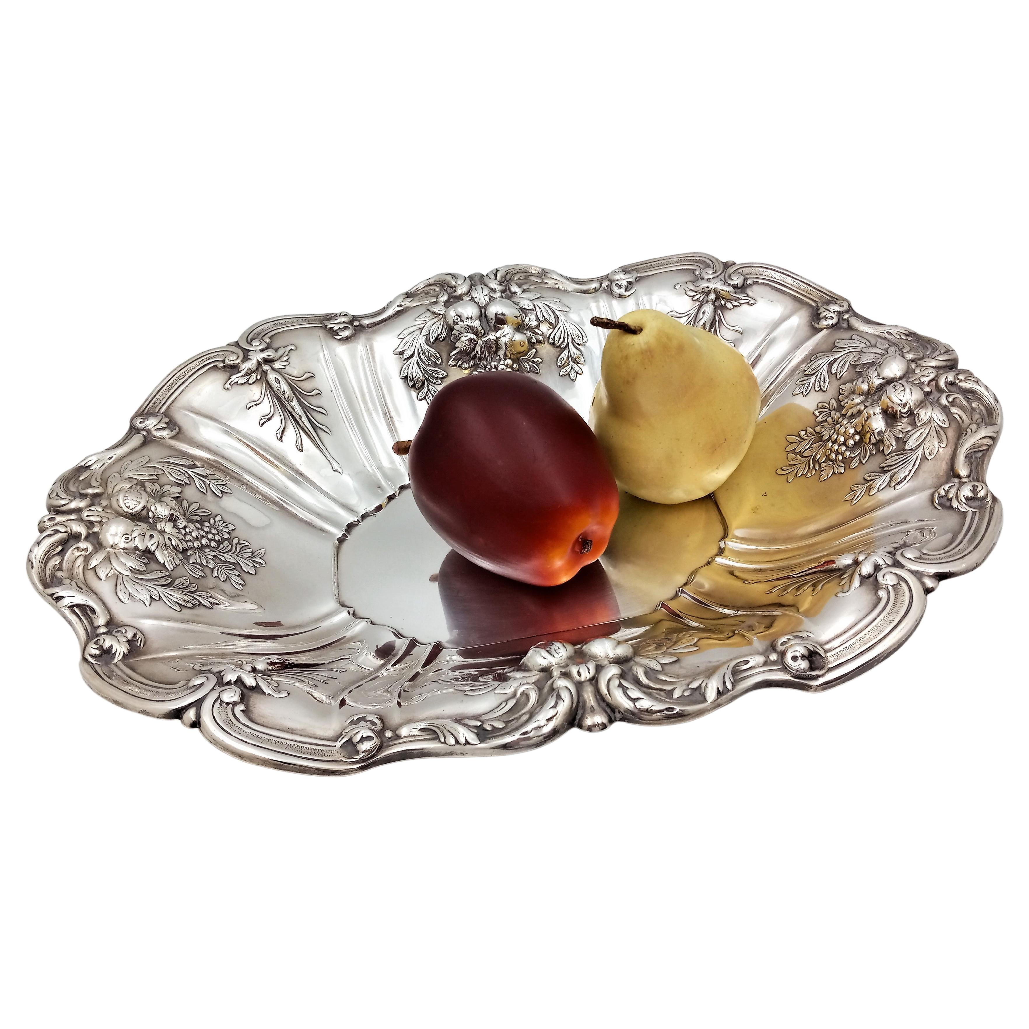 Francis I Reed and Barton Sterling Silver Fruit Bowl Pedestal Gold Wash ...