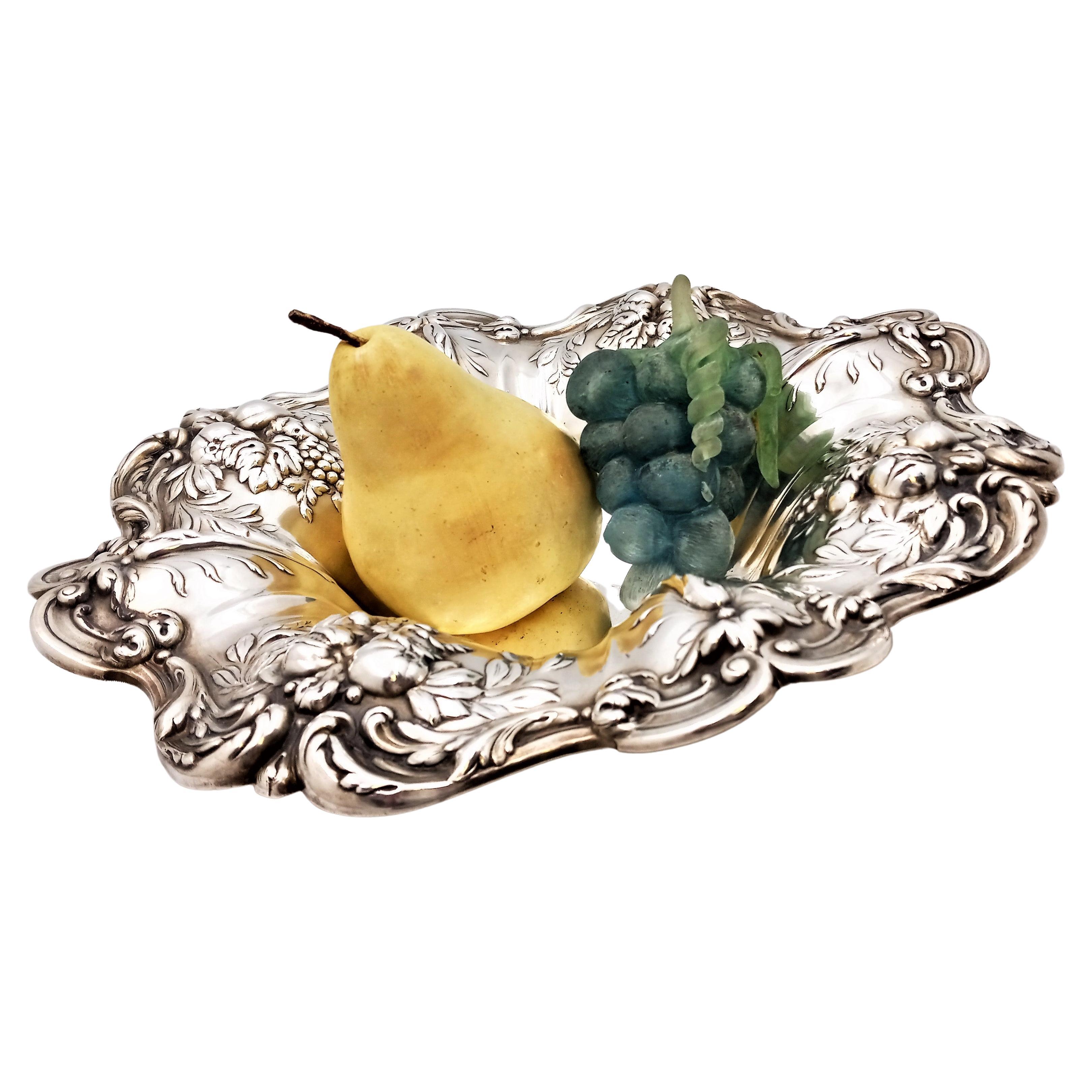 Francis I Reed and Barton Sterling Silver Fruit Bowl Pedestal Gold Wash ...