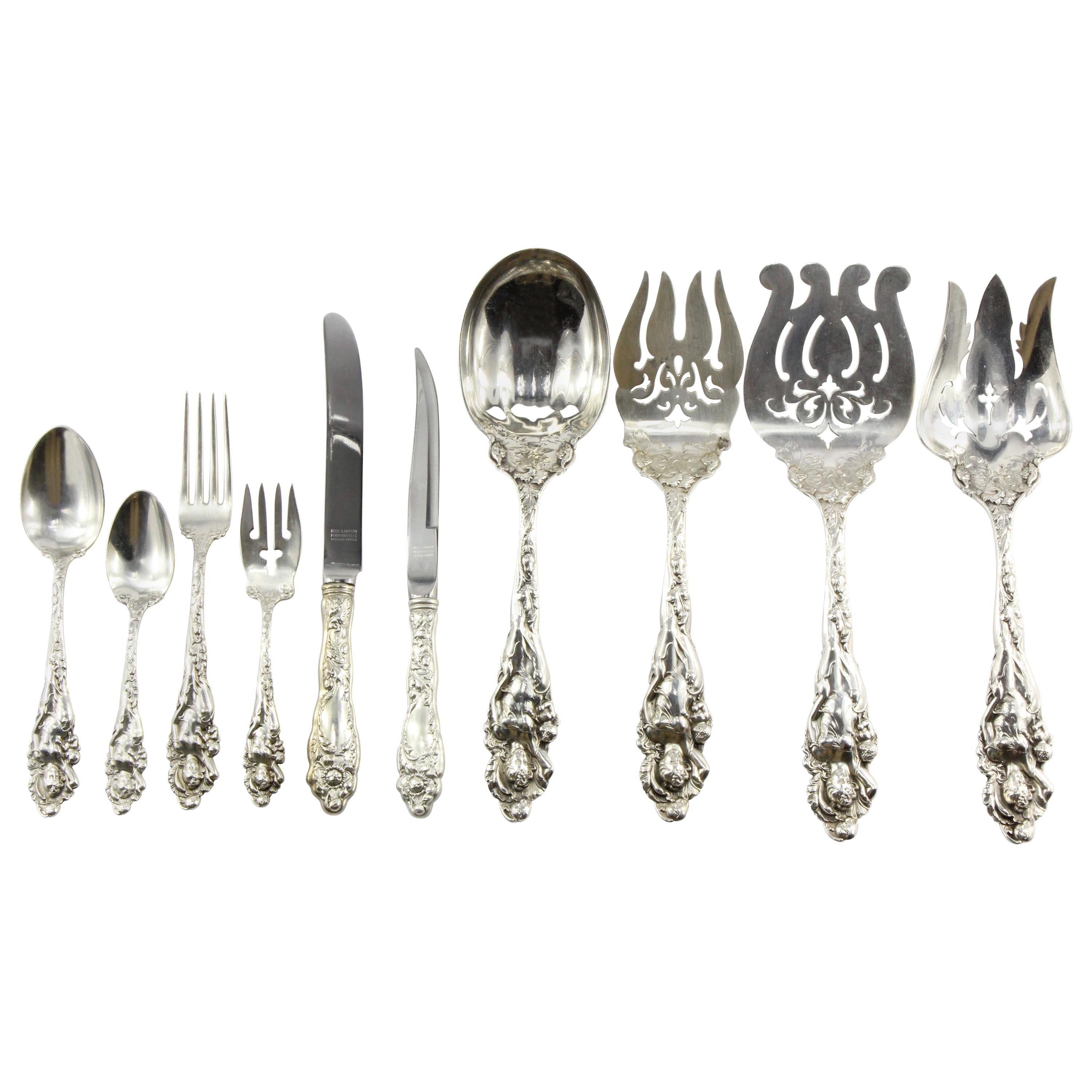 Reed and Barton Sterling Silver Love Disarmed Set of 76 Pieces for 12 ...