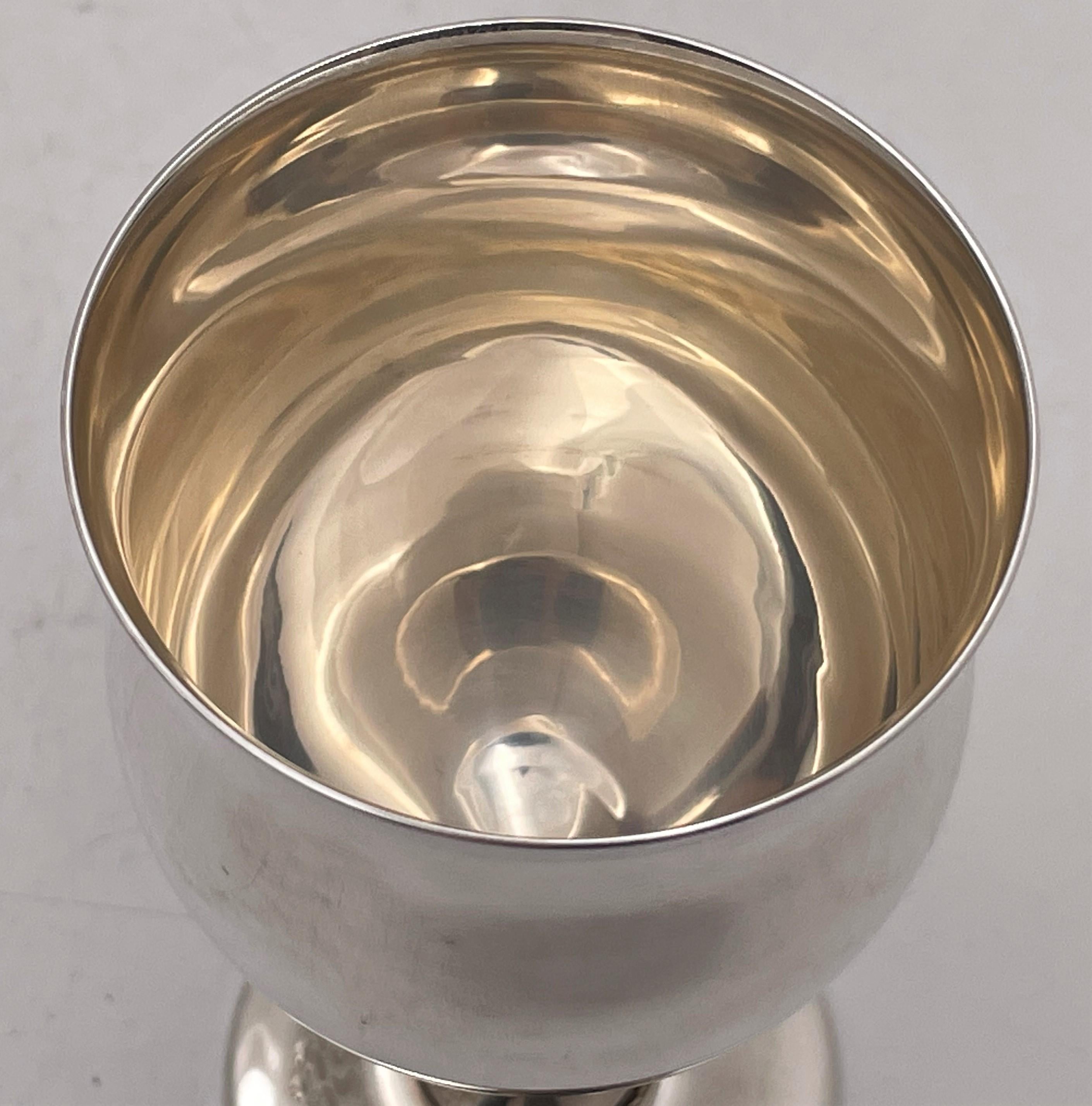 Reed and Barton Sterling Silver Set of 12 Goblets #H122 Mid-Century Modern Style For Sale at 1stDibs