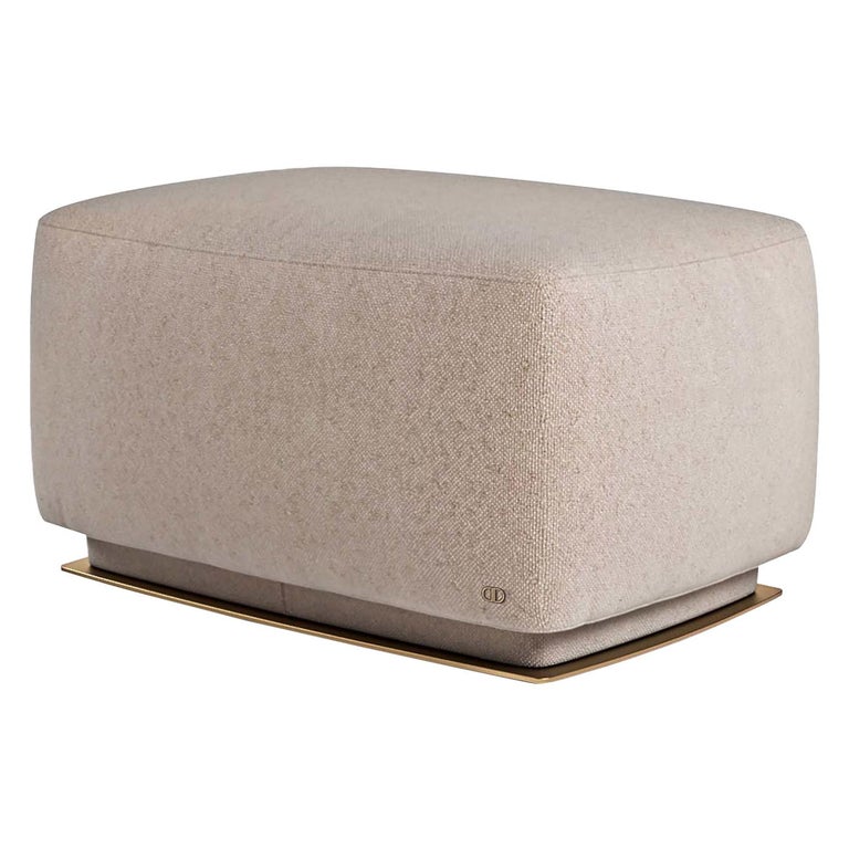 Reed Beige Pouffe For Sale at 1stDibs