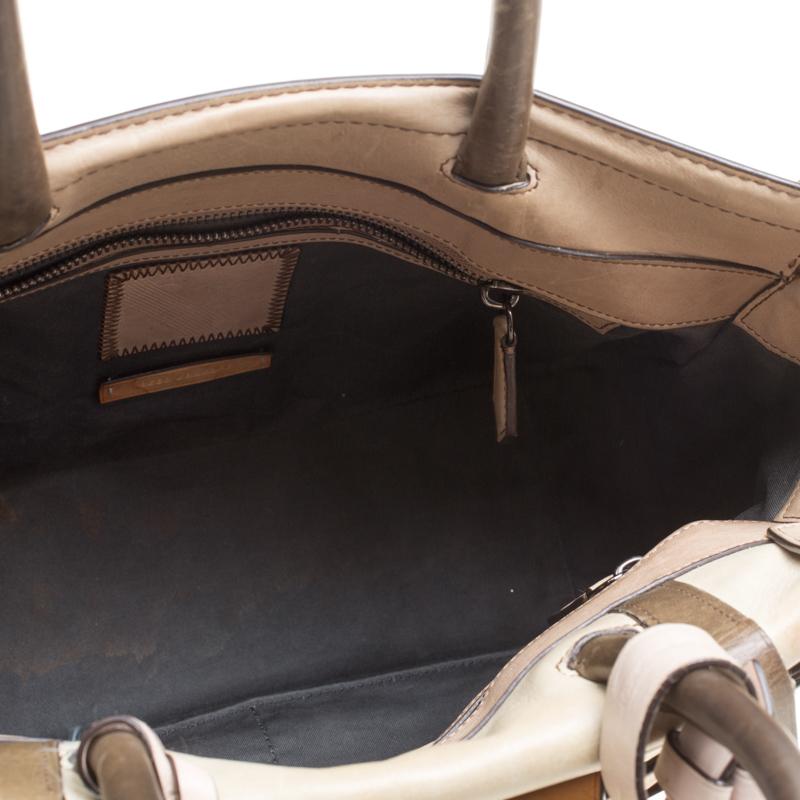 Reed Krakoff Beige Leather and Fabric Boxer Tote For Sale at 1stDibs ...