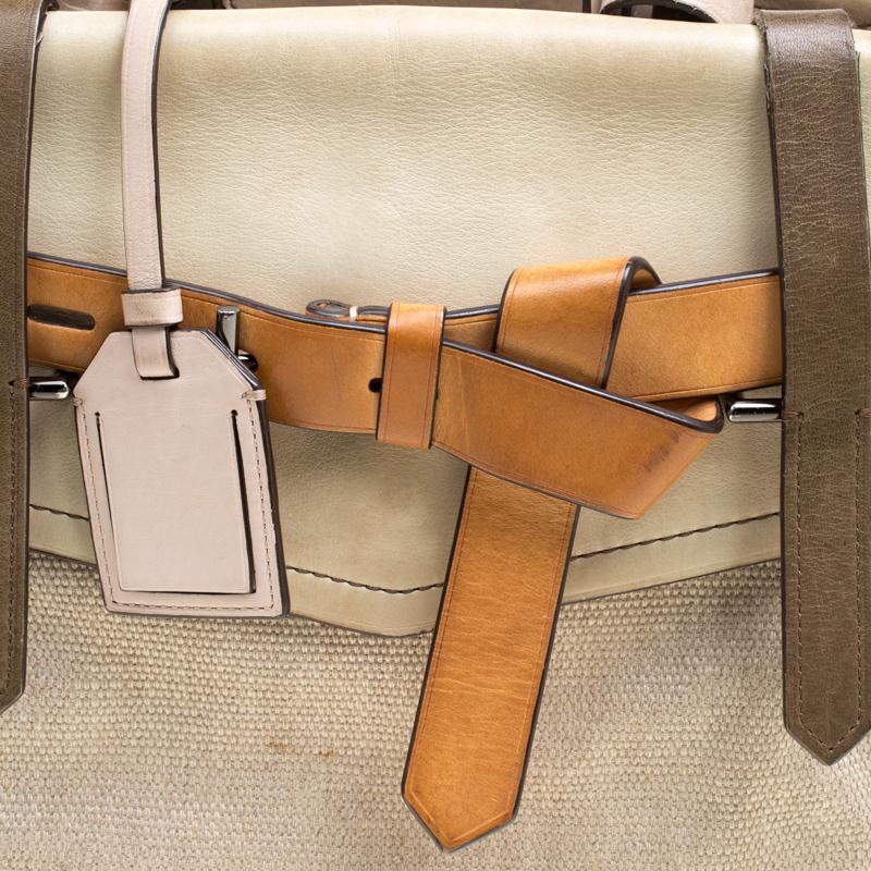 Reed Krakoff Beige Leather and Fabric Boxer Tote For Sale at 1stDibs ...