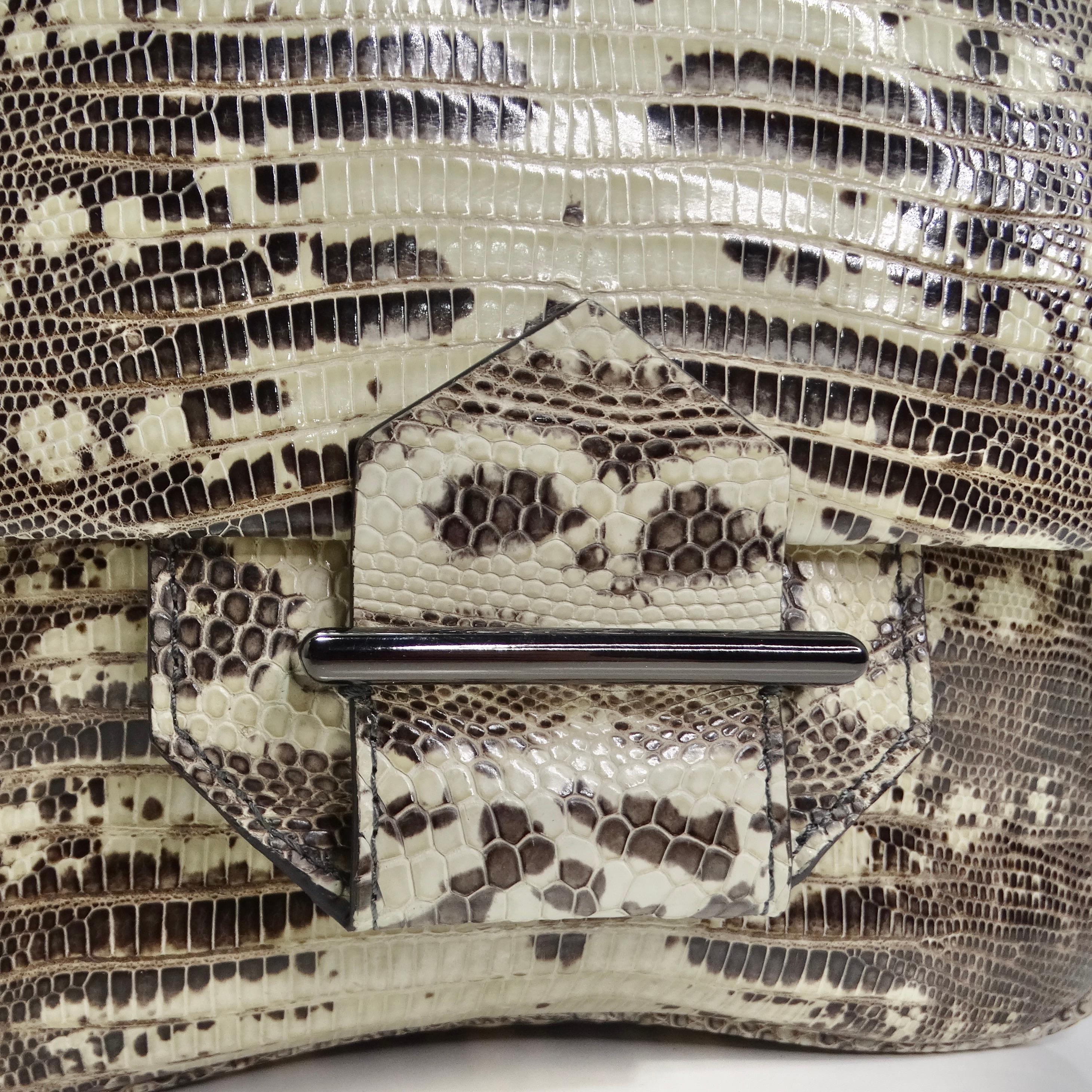Reed Krakoff Lizard Embossed Leather Crossbody Handbag at 1stDibs