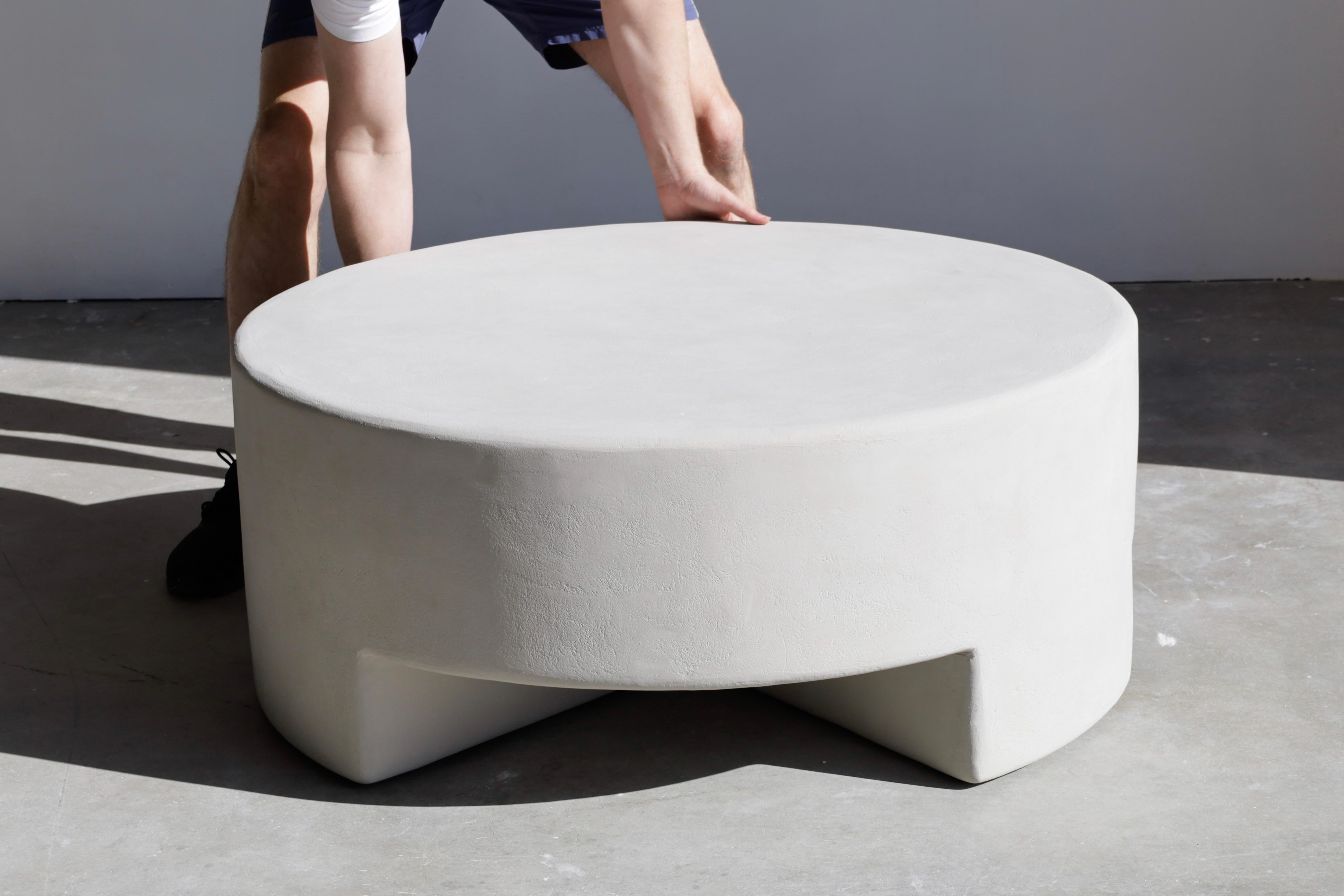 reed round plaster coffee table in hydra by öken house studios For Sale ...