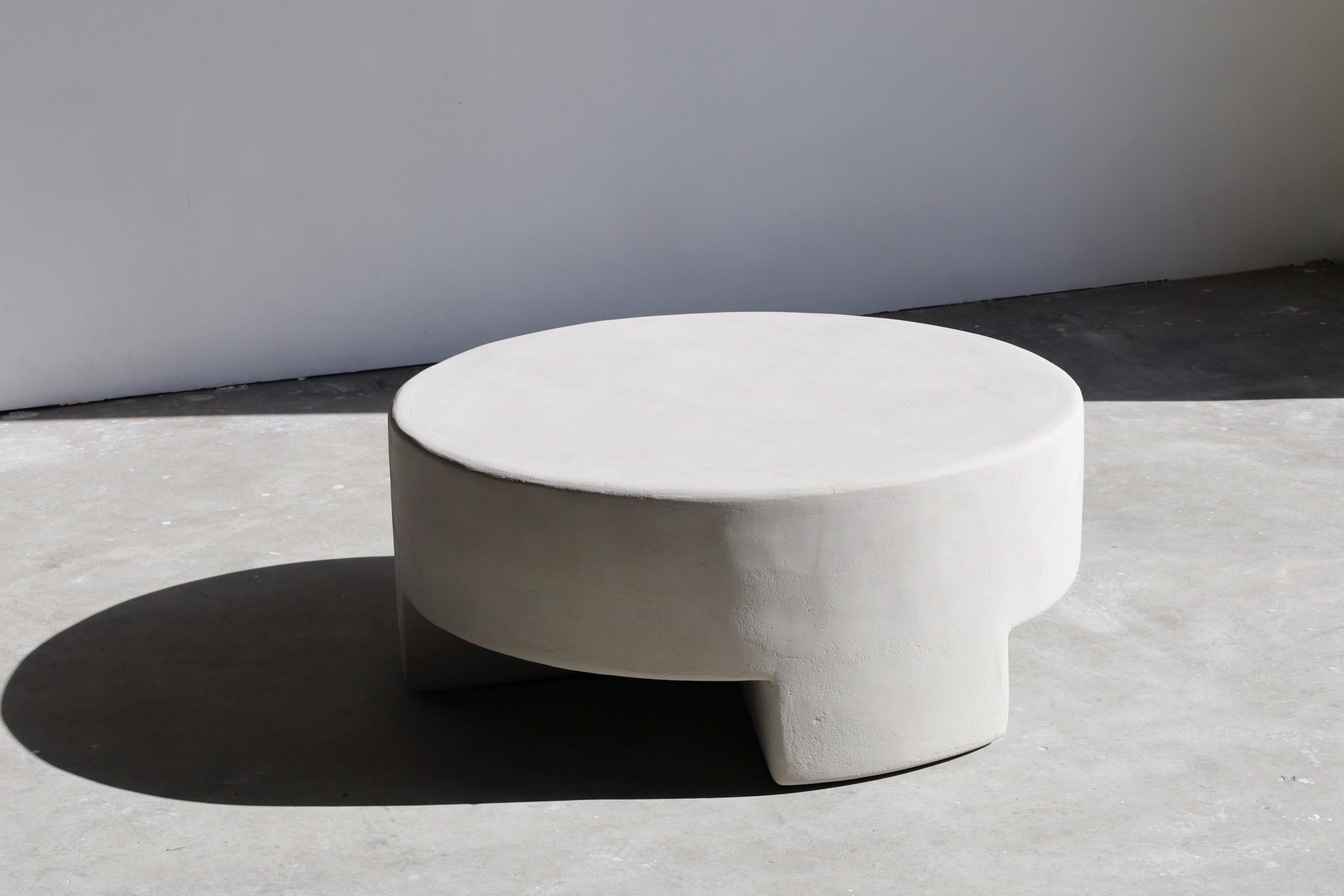 reed round plaster coffee table in hydra by öken house studios For Sale ...