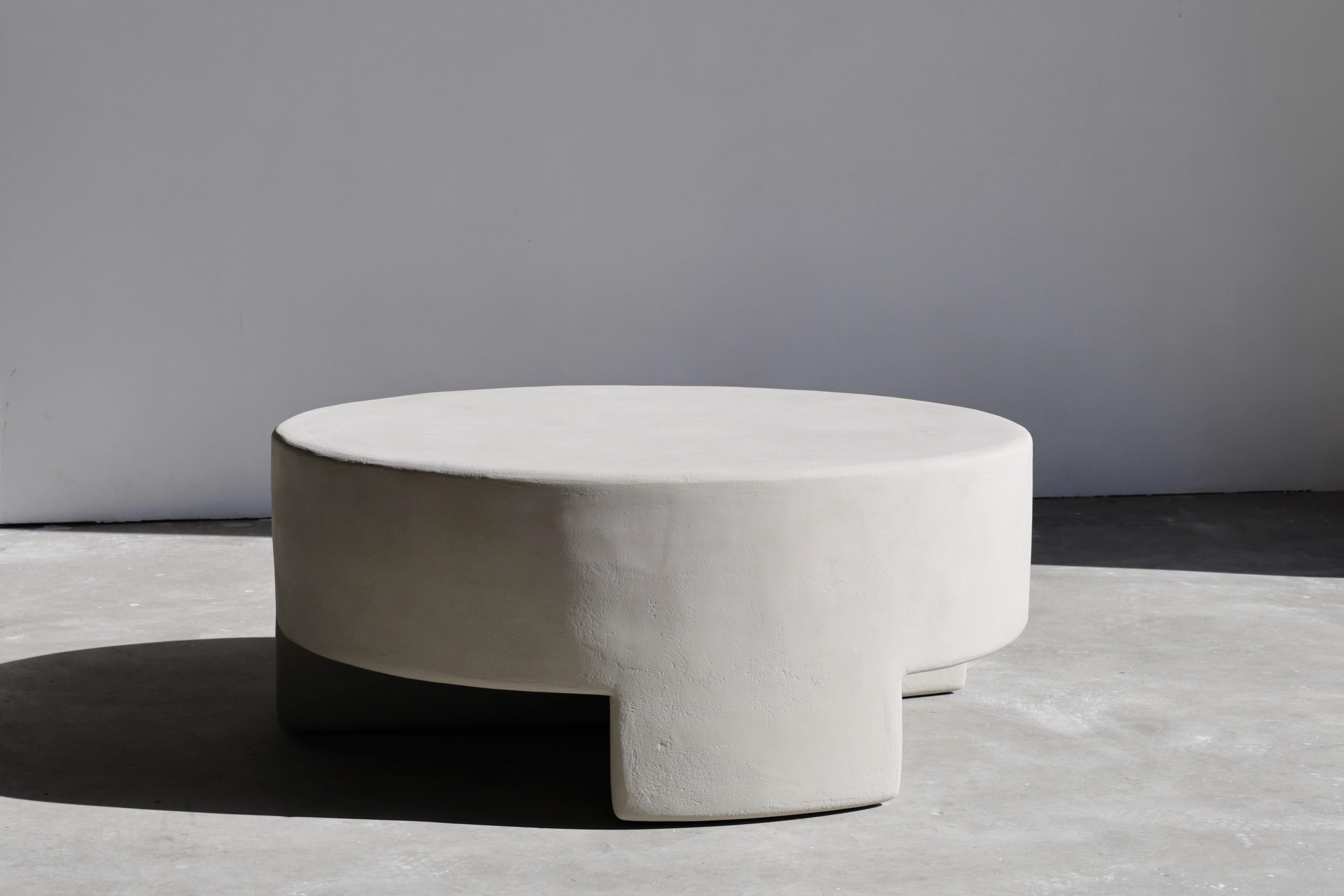 reed round plaster coffee table in hydra by öken house studios For Sale ...