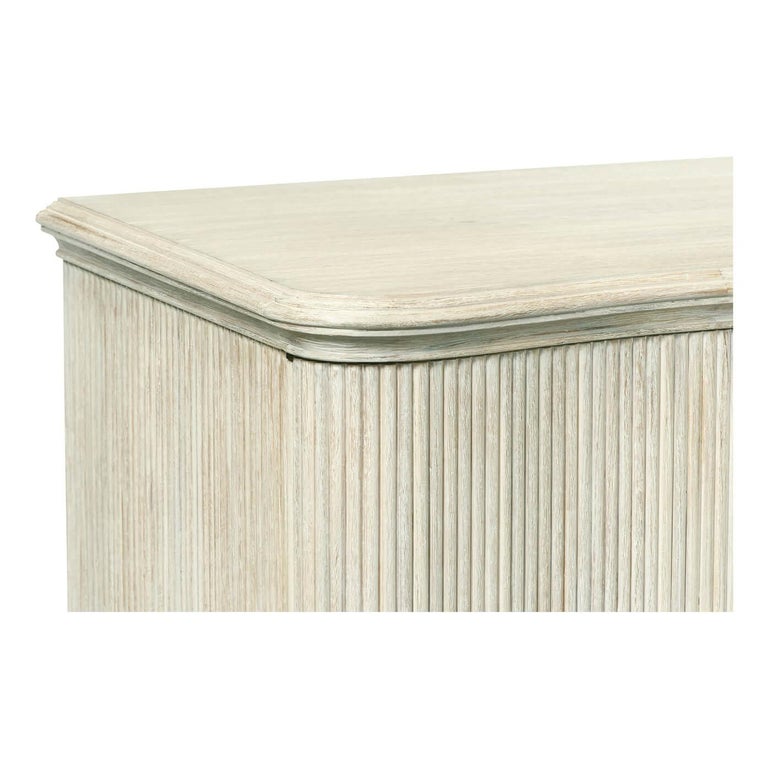 Reeded White Washed Cabinet For Sale at 1stDibs | reeded cabinet ...