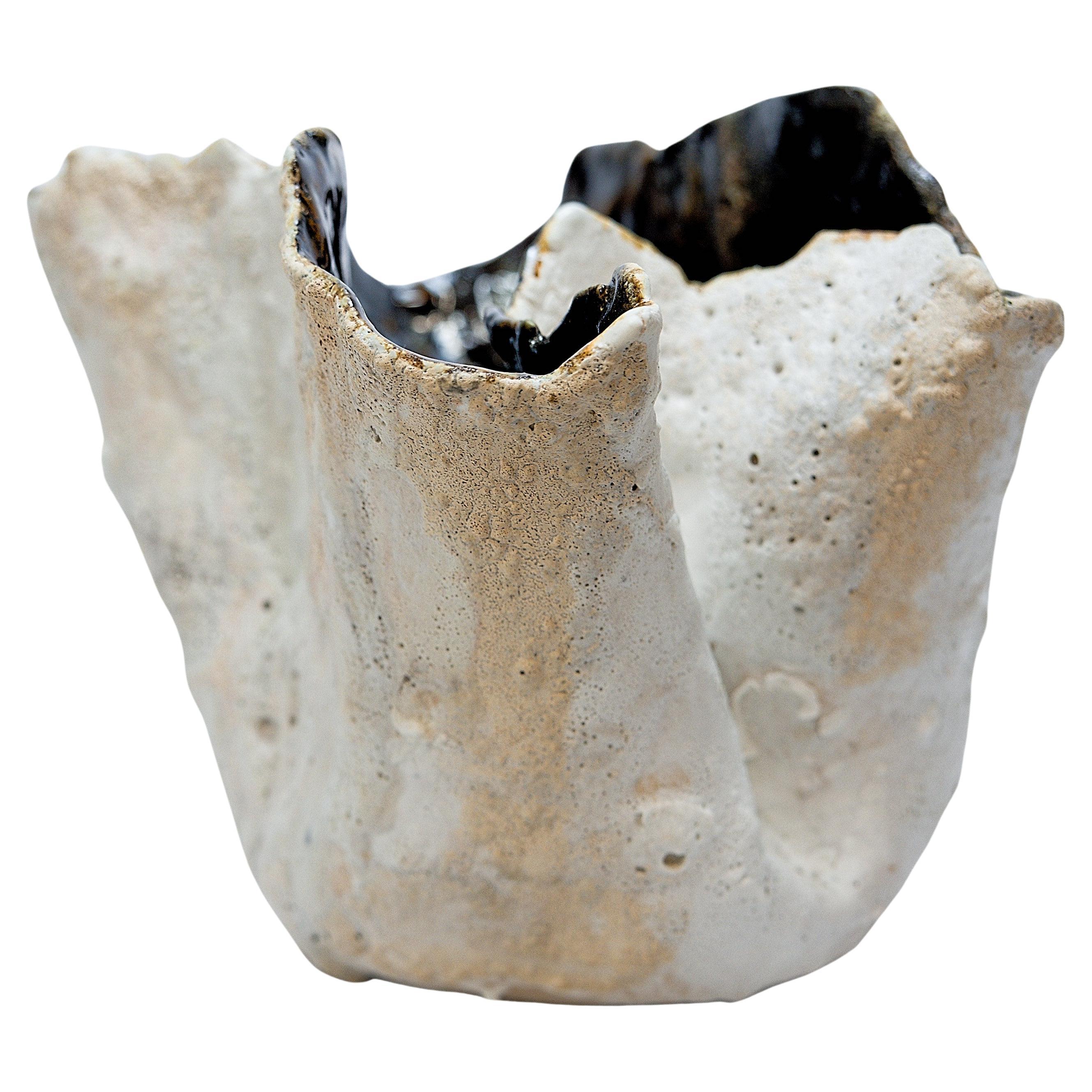 Large Reef Series with Lava sculpture Open Vase at 1stDibs