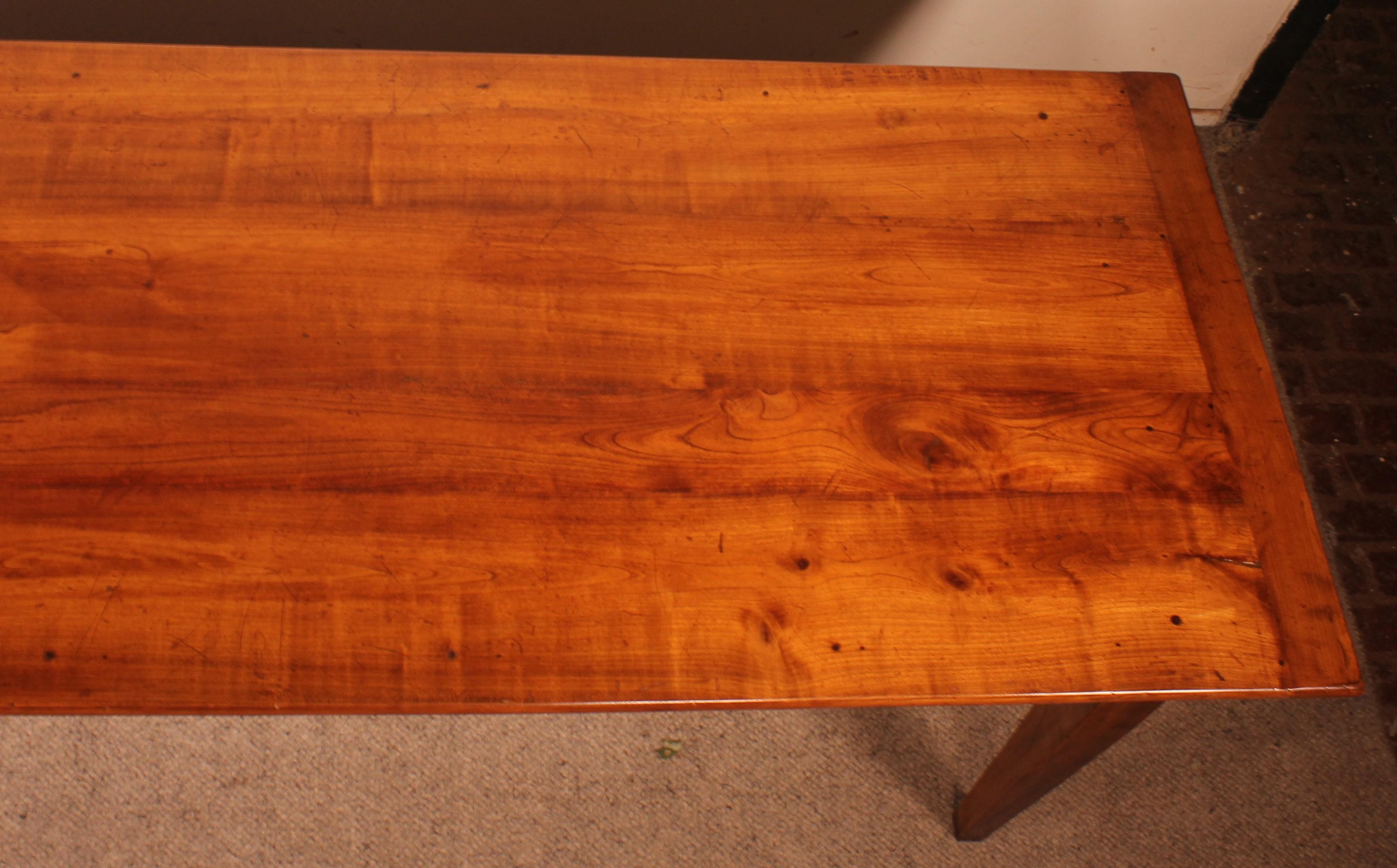Refectory Table in Cherry Wood-19 ° Century For Sale at 1stDibs
