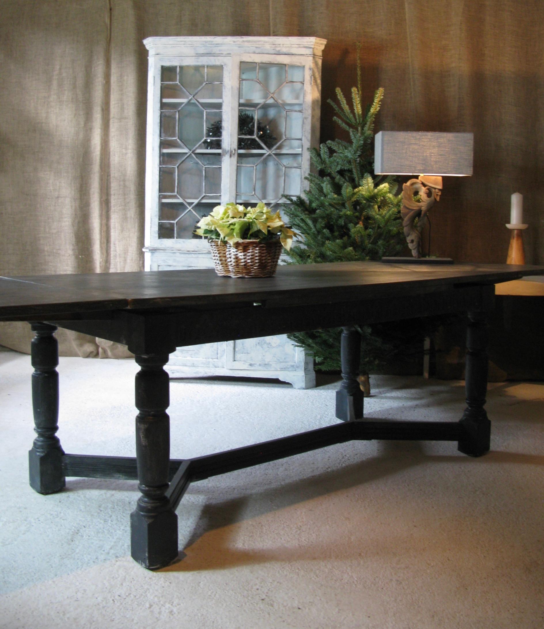 Refectory Table, Oak Dining Table, English, Oak Table, Painted at 1stDibs