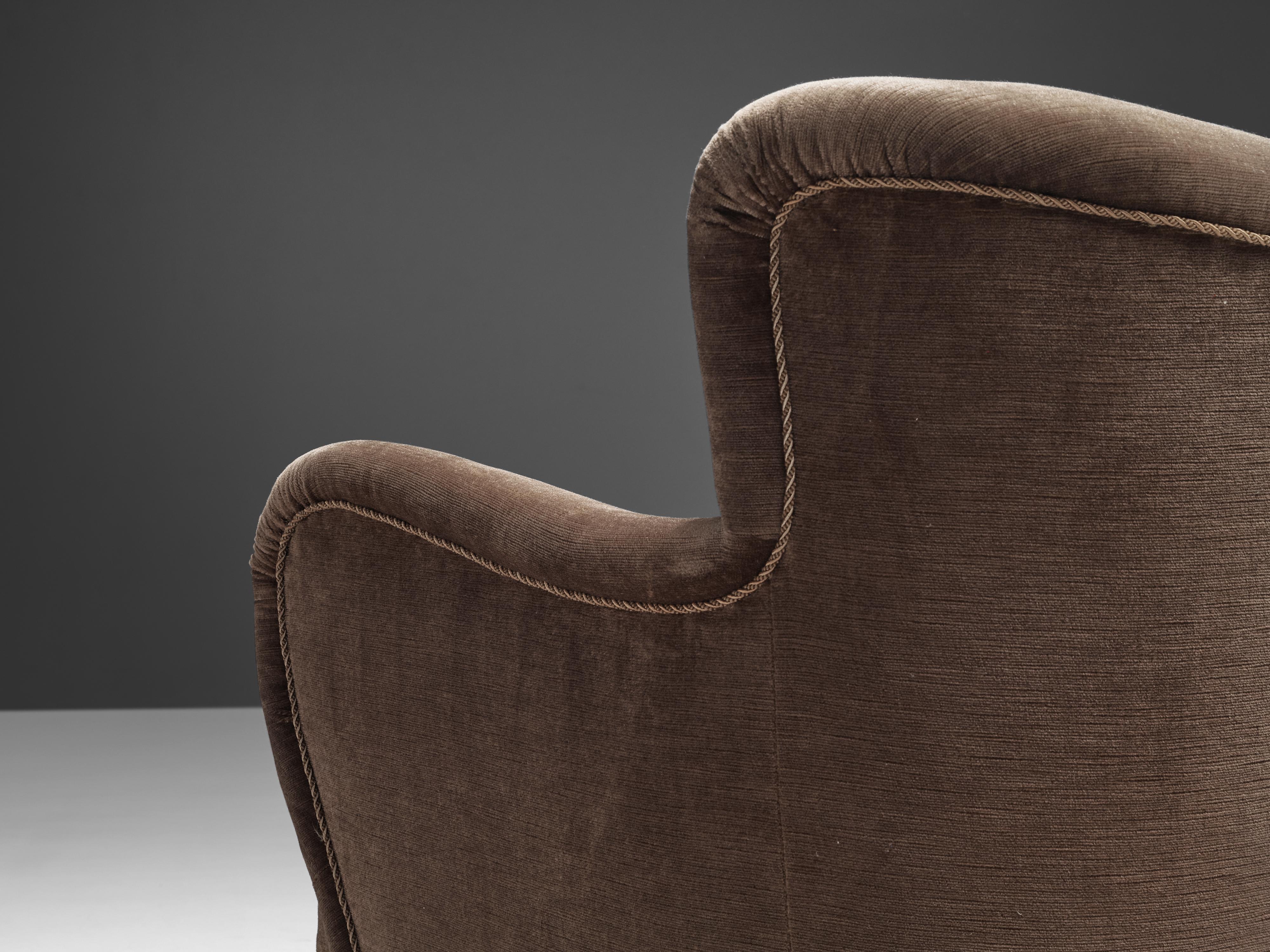 Refined Danish Three-seater Sofa in Velour Upholstery For Sale at ...