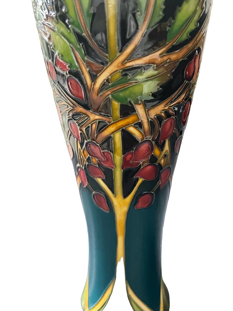 REFINED MOORCROFT Art Nouveau Style Vase by Nicola Stanley. Flower and ...