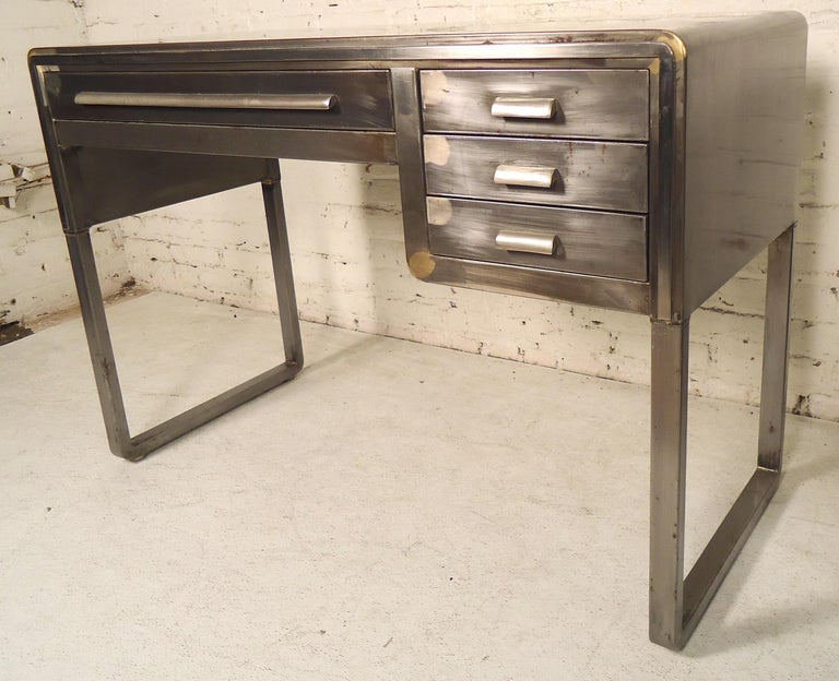 Refinished Metal Industrial Desk at 1stdibs