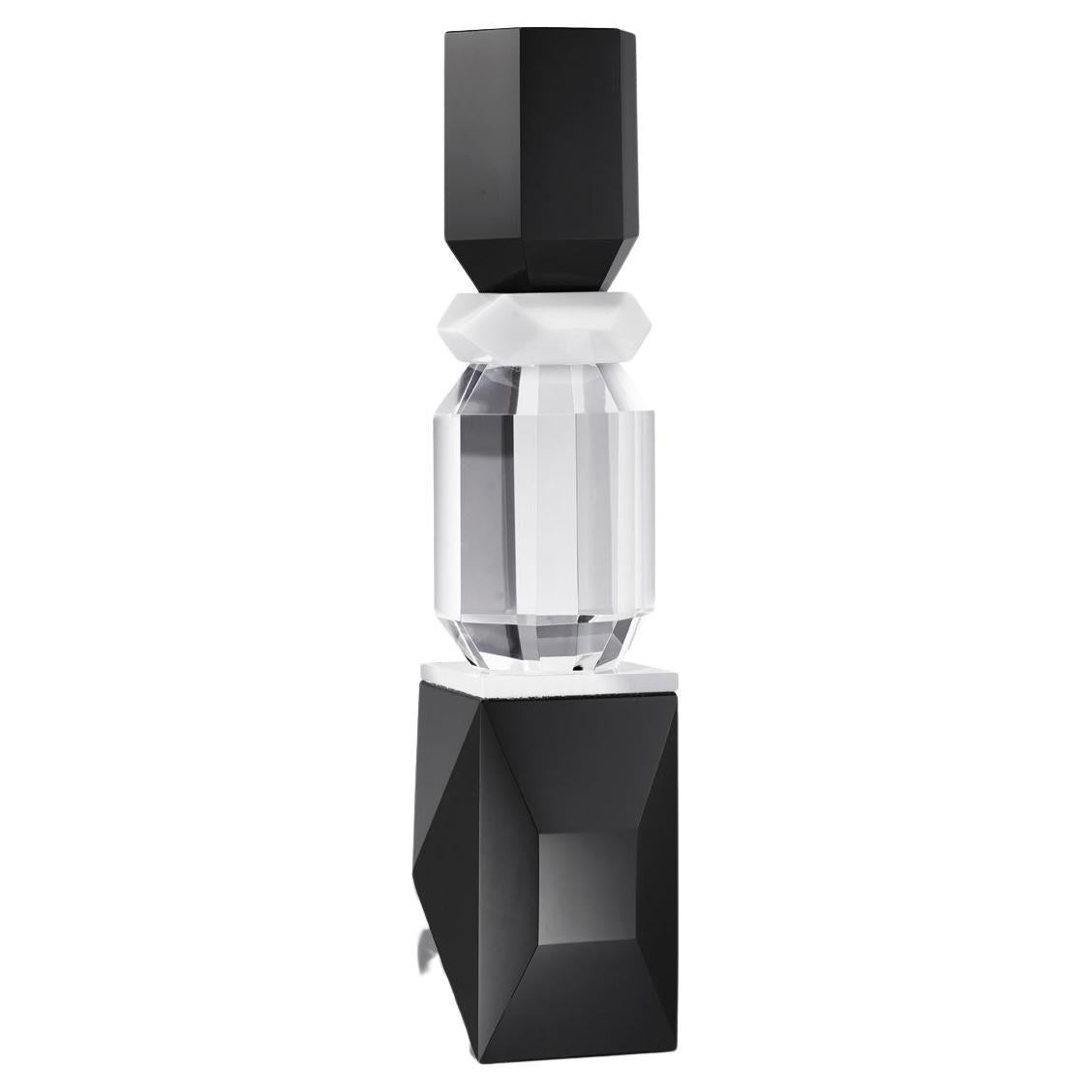 Memphis Crystal T-Light Holder, Handsculpted Contemporary Crystal For ...