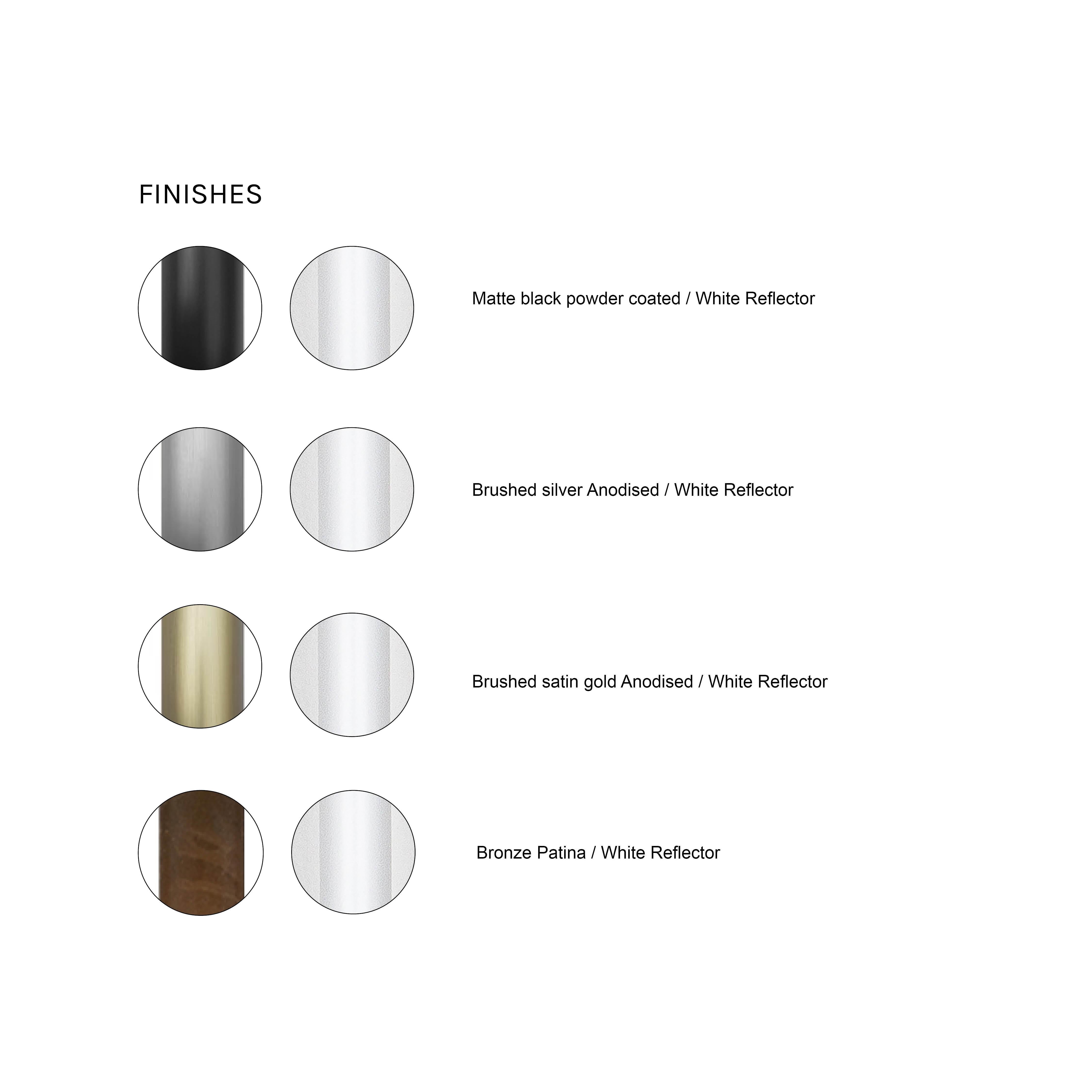 Reflector LED Pendant Light, Anodized Aluminum, Black, White Shade For ...