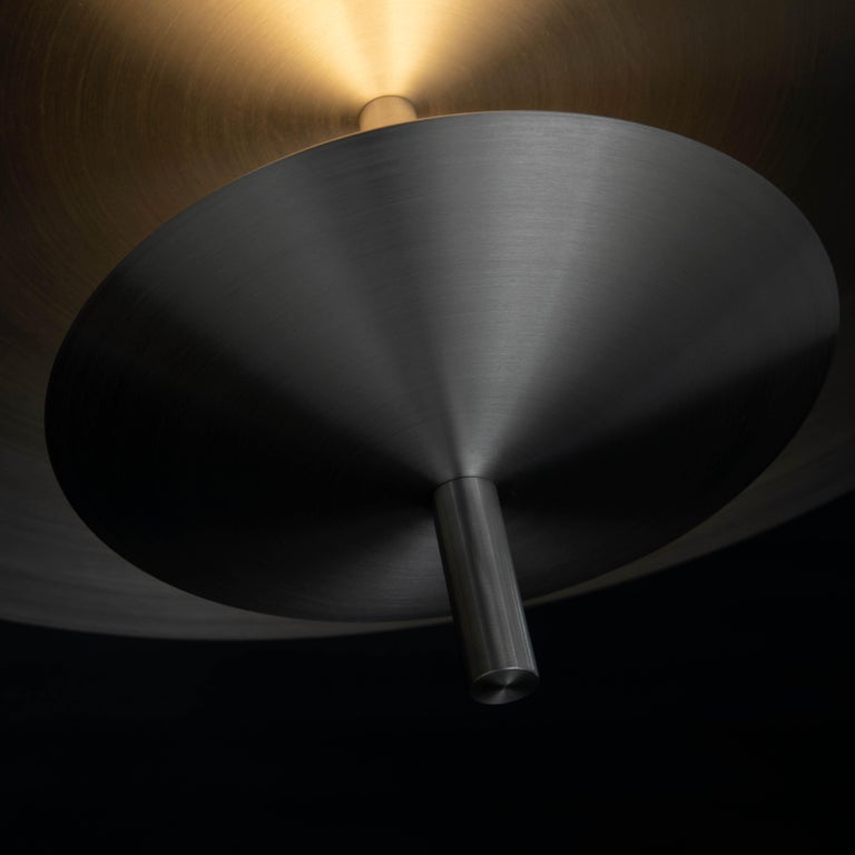 Reflector LED Pendant Light, Raw Brushed Aluminium Metal For Sale at ...