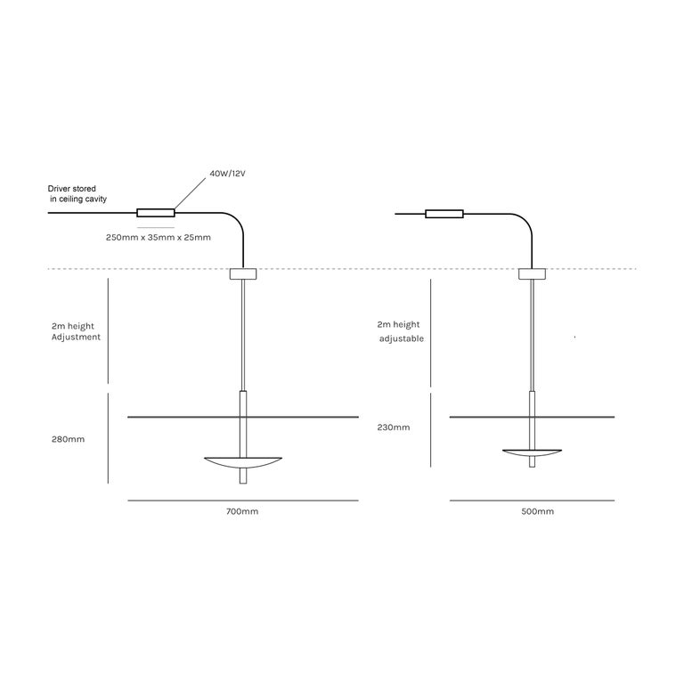Reflector LED Pendant Light, Raw Brushed Aluminium Metal For Sale at ...
