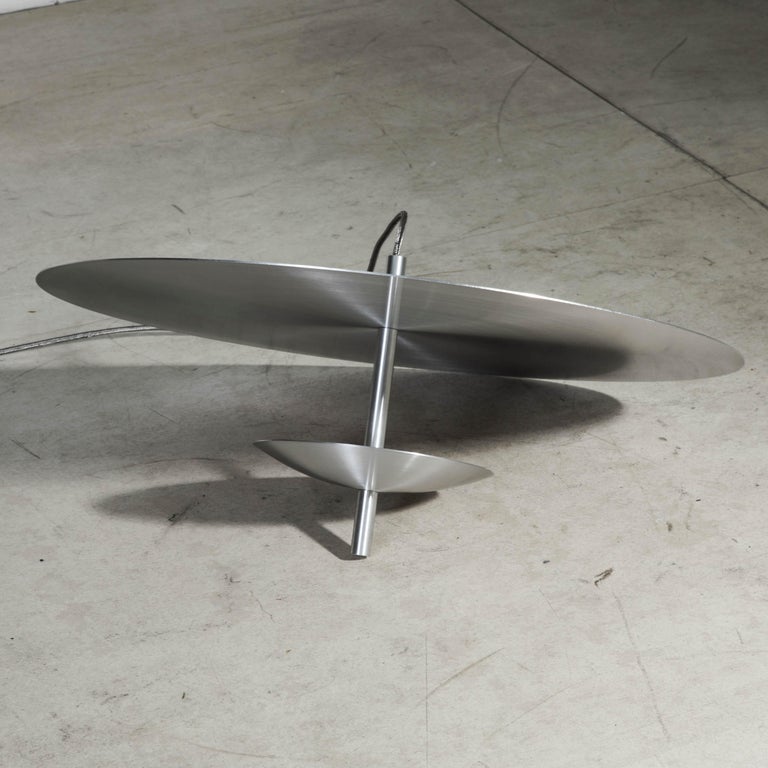 Reflector LED Pendant Light, Raw Brushed Aluminium Metal For Sale at ...