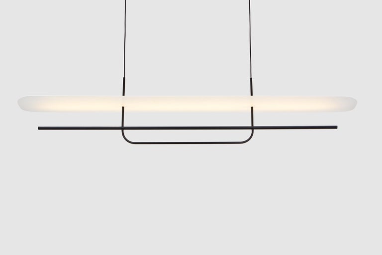 Reflector Linear LED Anodized Aluminum Pendant Light, Silver / White ...
