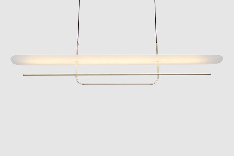 Reflector Linear LED Anodized Aluminum Pendant Light, Silver / White ...