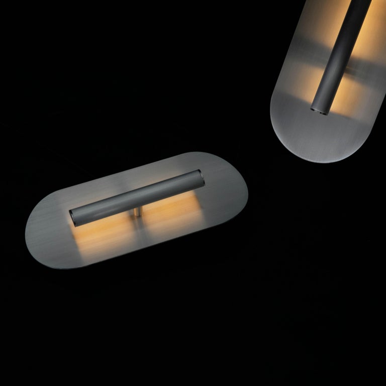 Reflector Wall Sconce 300, LED Light Fixture, Raw Brushed Aluminum ...