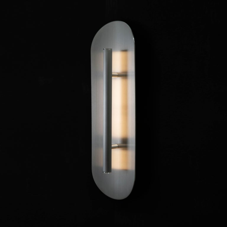 Reflector Wall Sconce 450, LED Light fixture, Raw Brushed Aluminum ...
