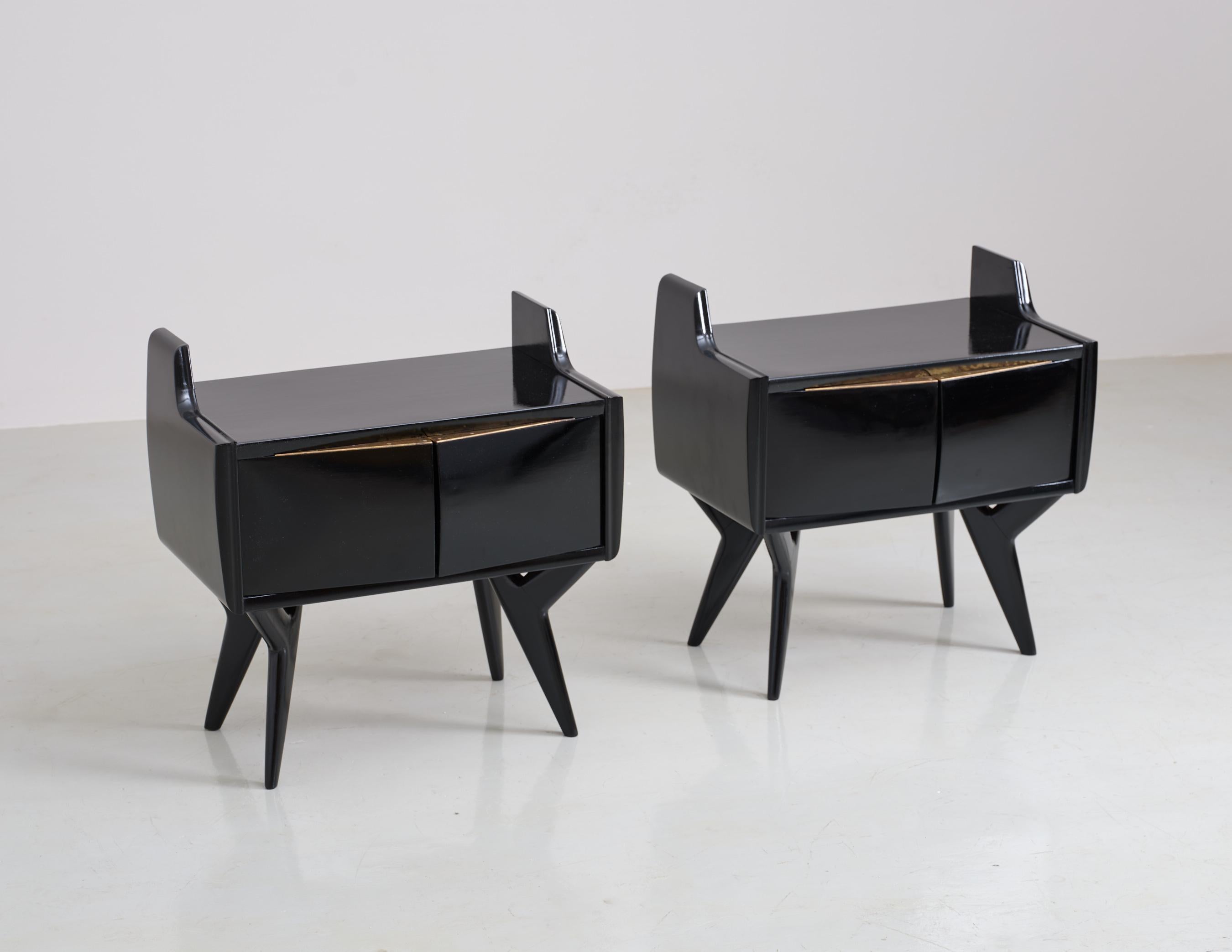 Refurbished 1950s Italian Bedside Tables - Vintage Design with Modern ...
