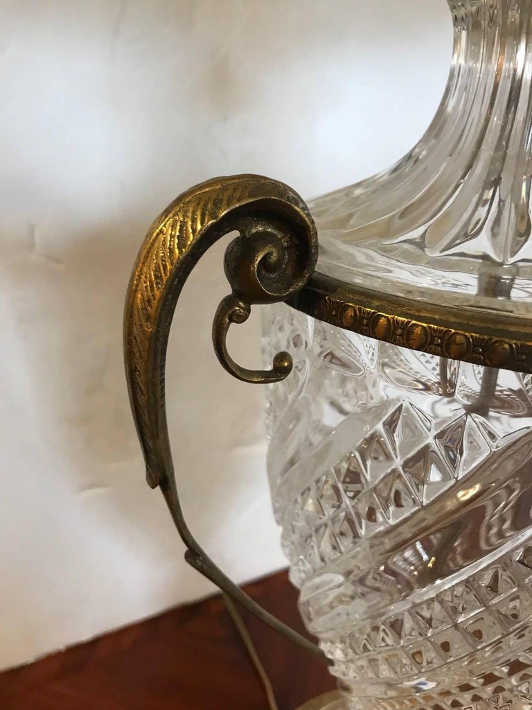 Regal Austrian Crystal Table Lamp with Bronze Decoration For Sale at ...