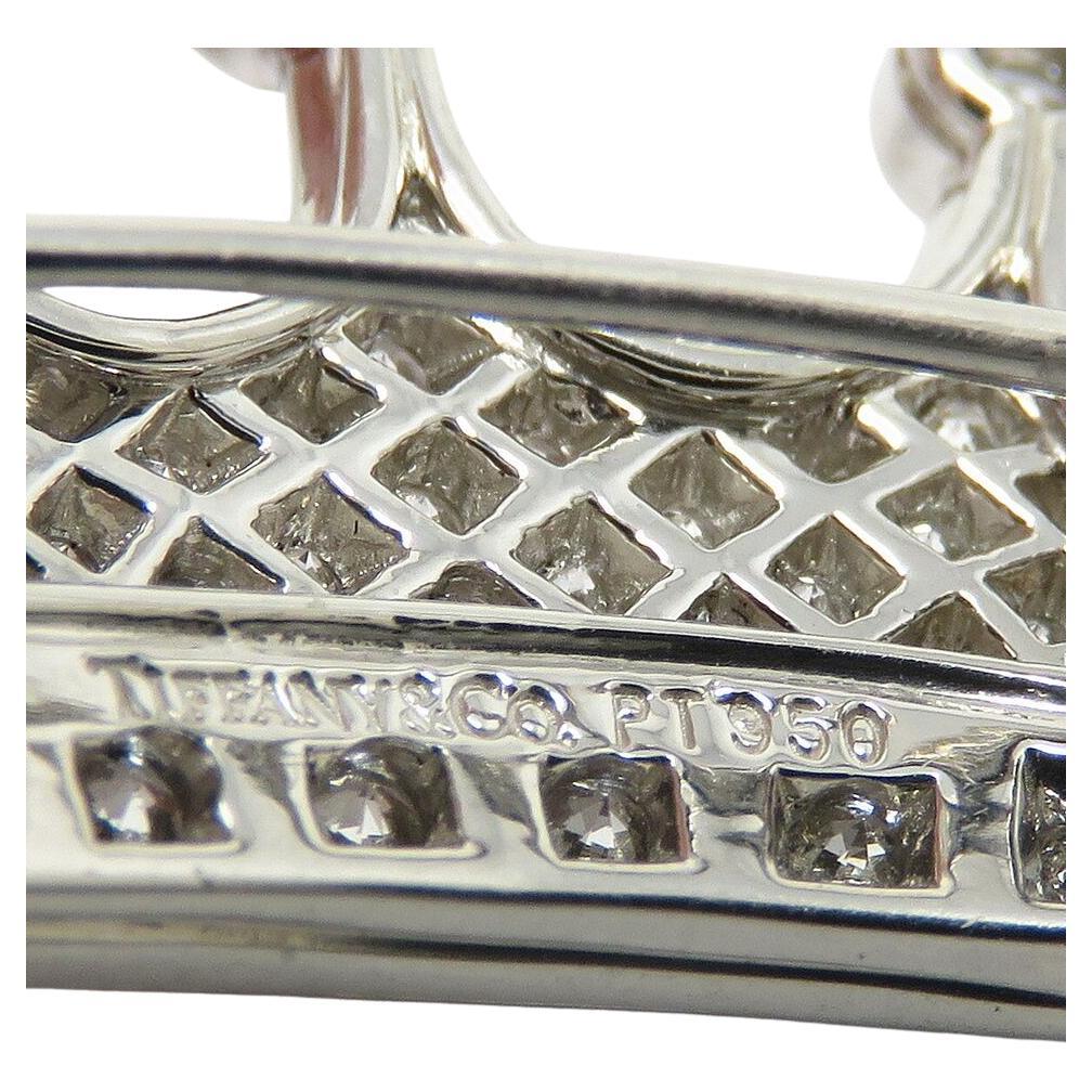 Regal Tiffany and Co. Platinum Crown Brooch For Sale at 1stDibs