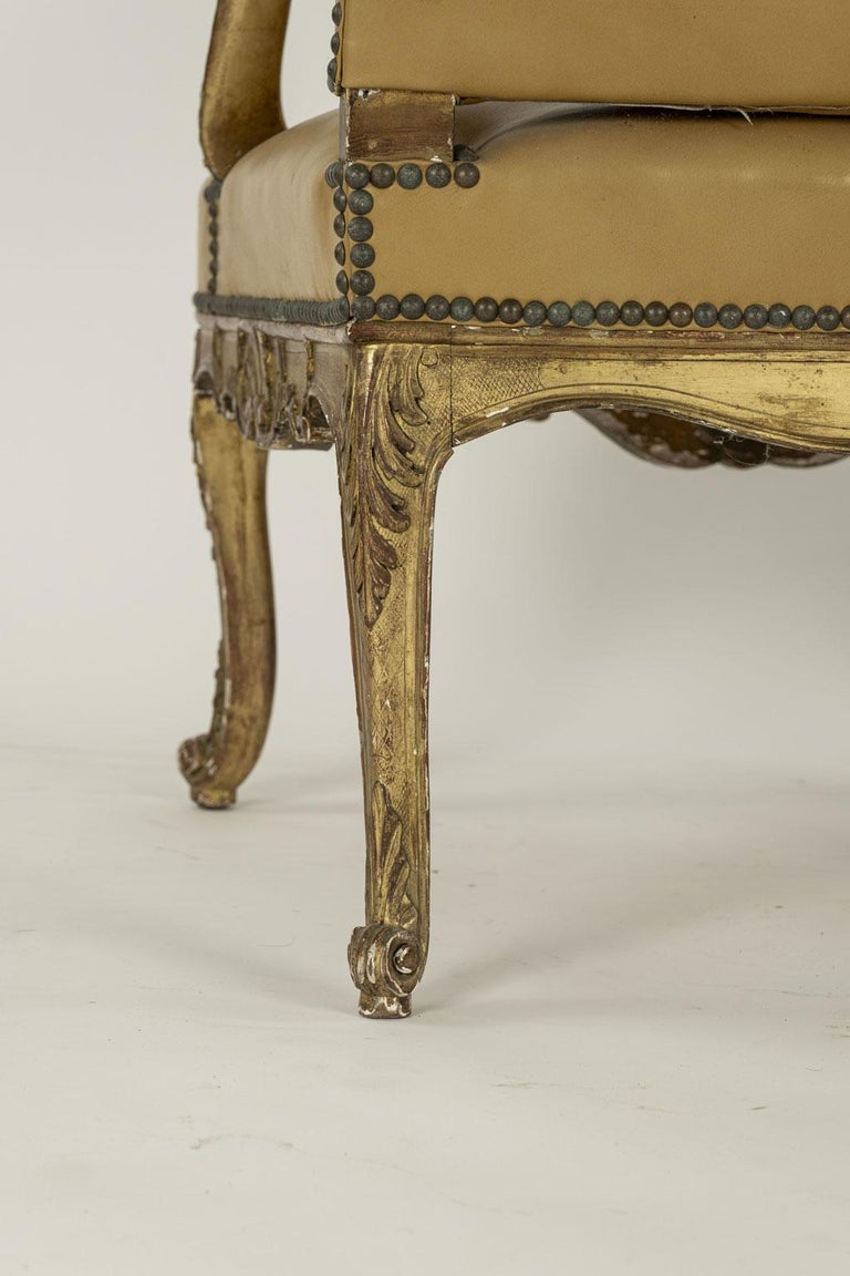 Regence Style Giltwood Armchair For Sale at 1stDibs