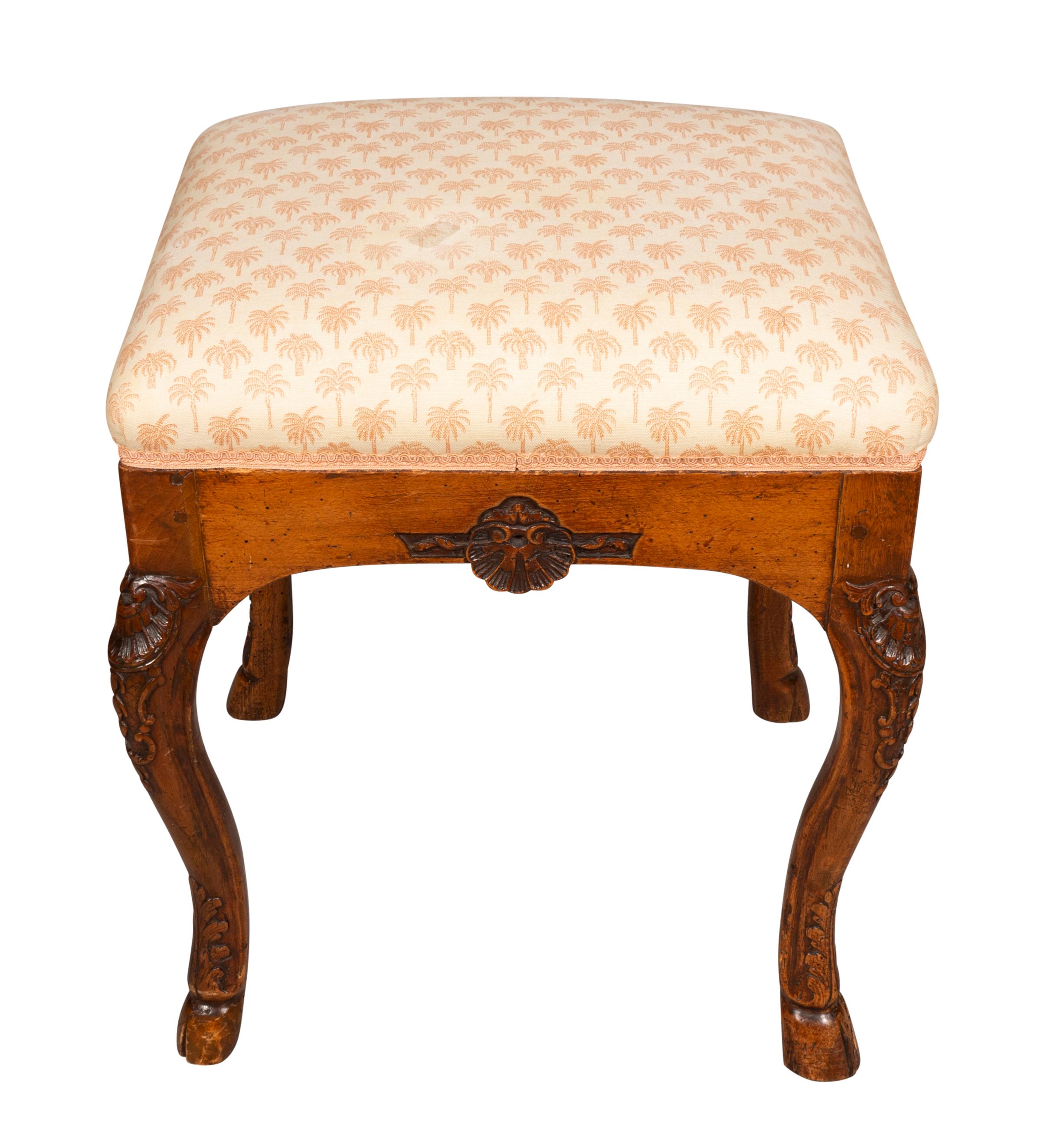 Regence Walnut Footstool For Sale at 1stDibs
