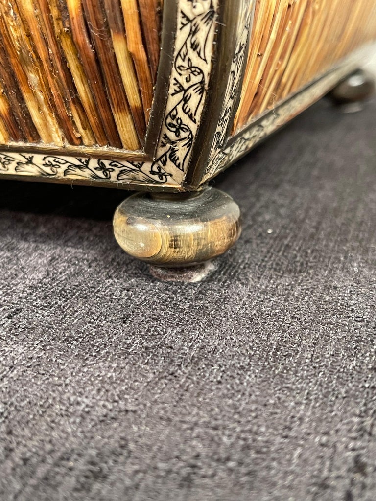 Regency Anglo Indian Quill Work Vizagapatam Sandalwood Sewing Box For ...