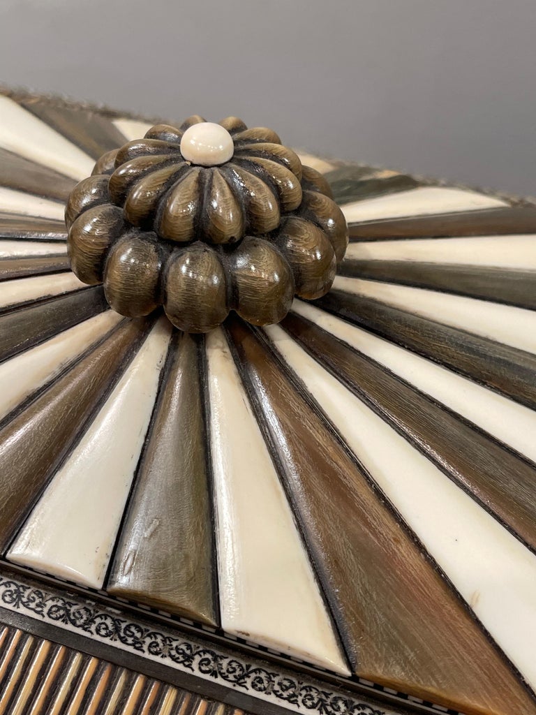 Regency Anglo Indian Quill Work Vizagapatam Sandalwood Sewing Box For ...