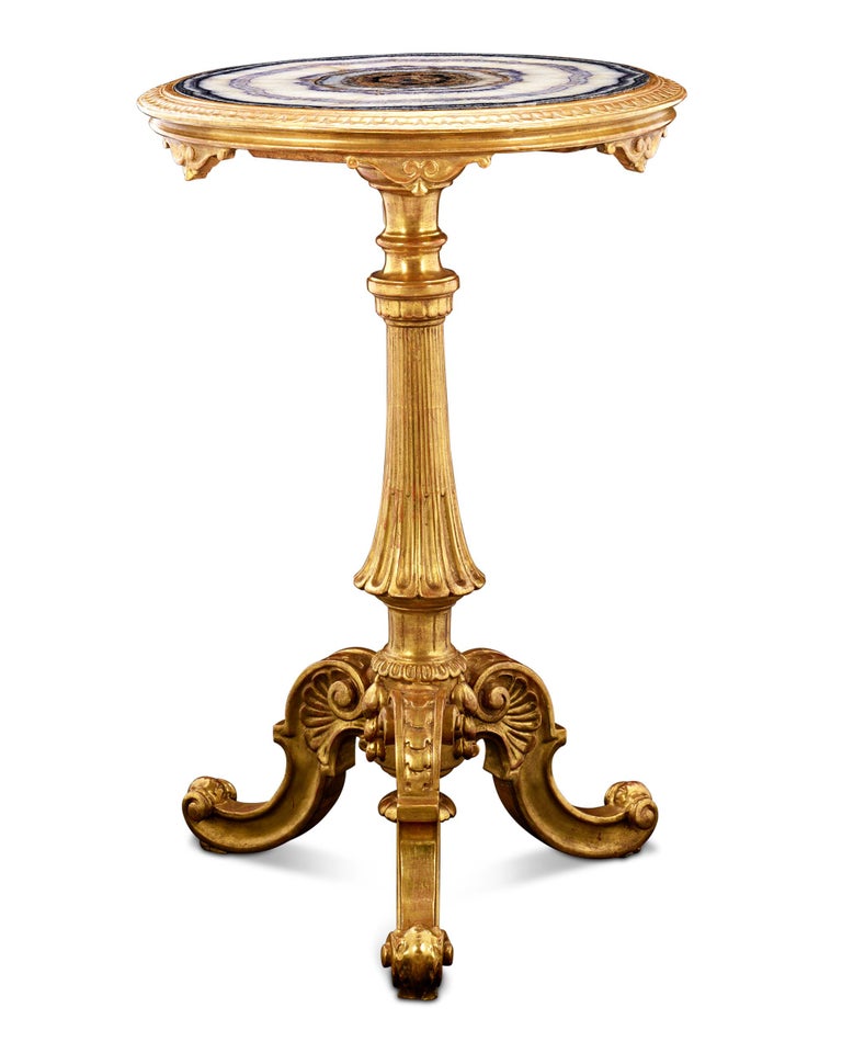 Regency Blue John Giltwood Center Table at 1stDibs