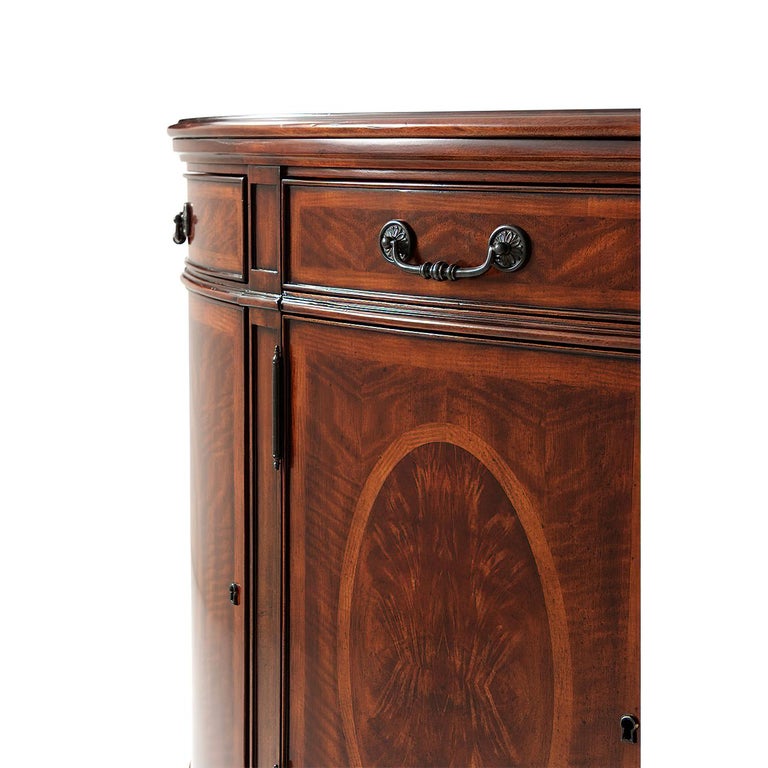 Regency Bow Front Cabinet For Sale at 1stDibs