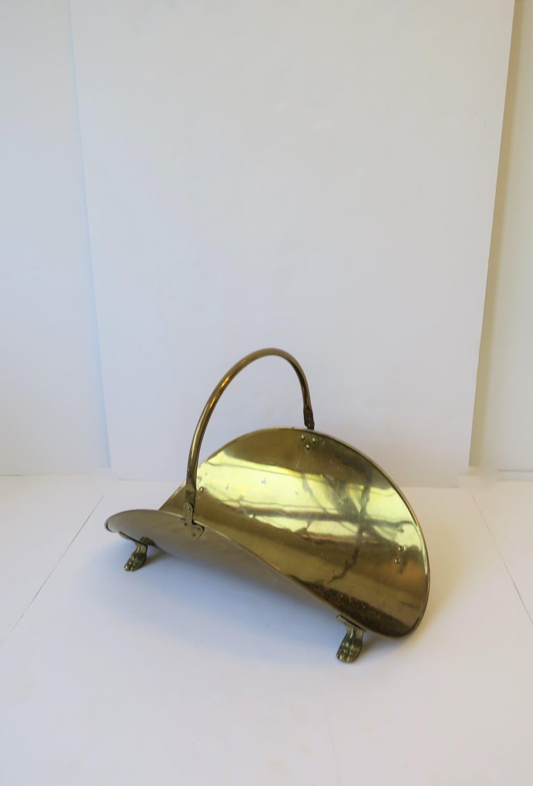 Regency Brass Firewood Log Holder at 1stDibs
