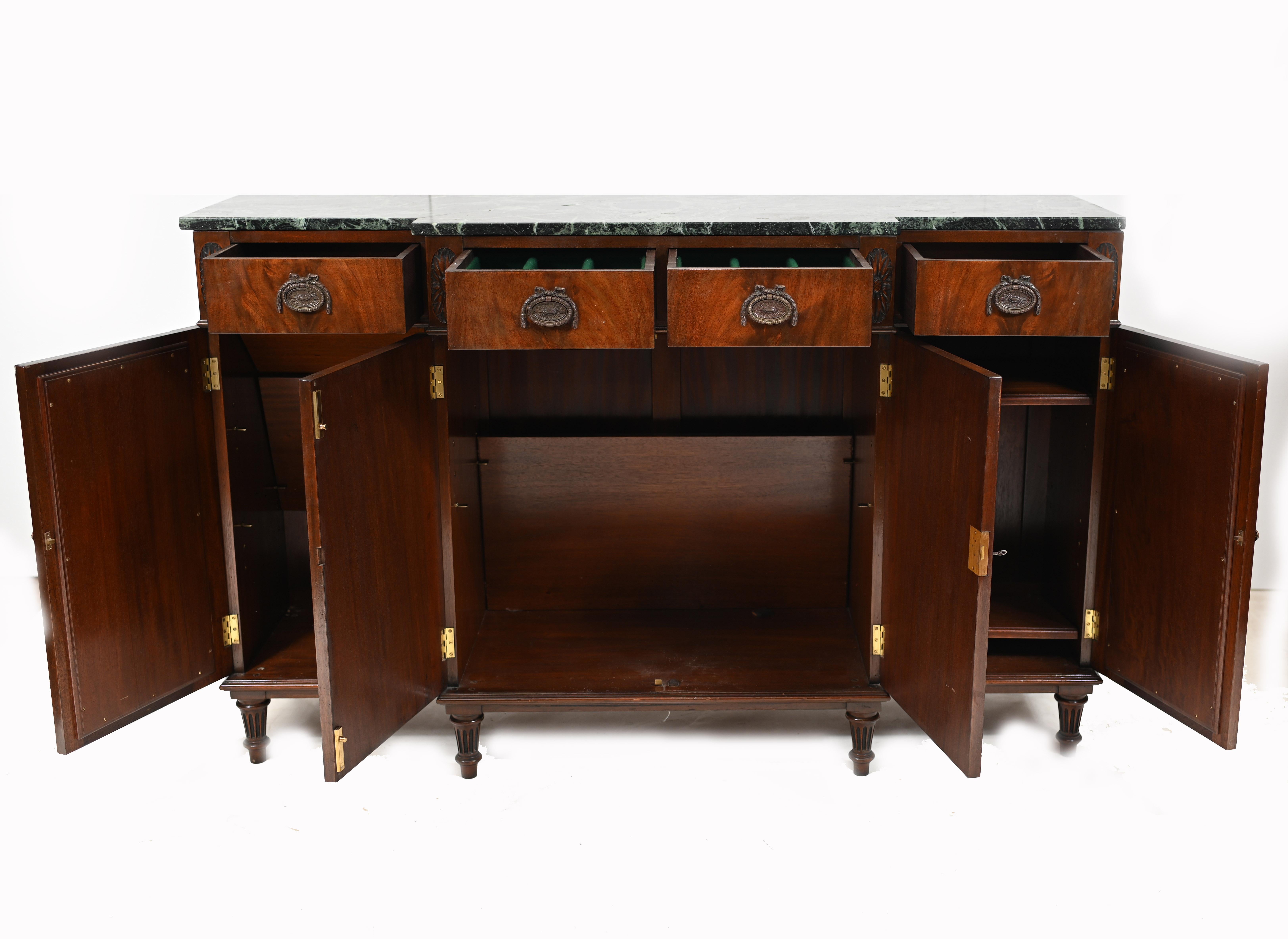 Regency Breakfront Cabinet Sideboard Mahogany at 1stDibs | break front ...