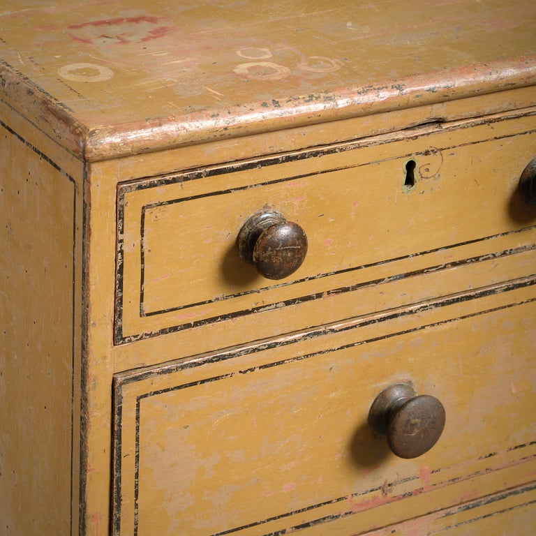 Regency Buff-Painted Chest of Drawers For Sale at 1stDibs