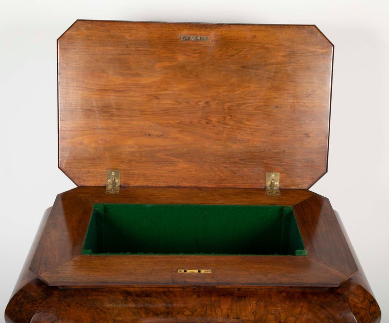 English or Scottish Regency Burl Walnut Cellarette, Large Scale at 1stDibs