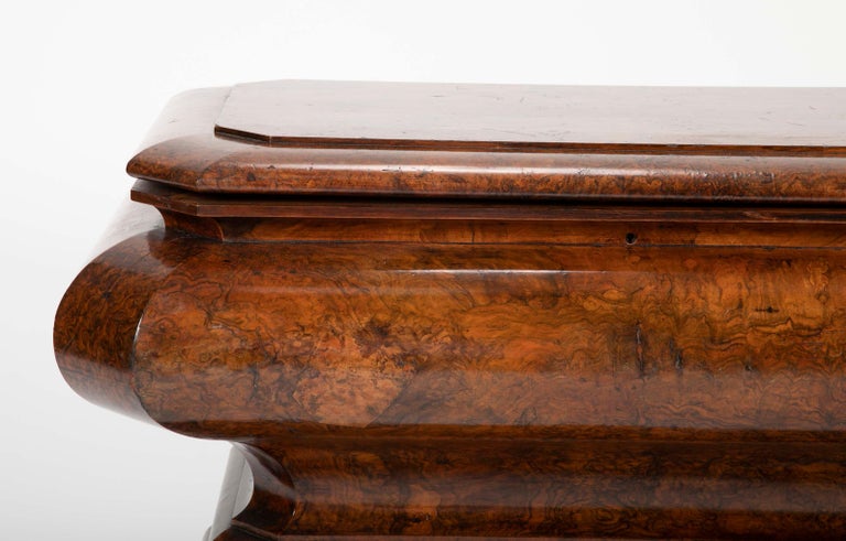 English or Scottish Regency Burl Walnut Cellarette, Large Scale at 1stDibs