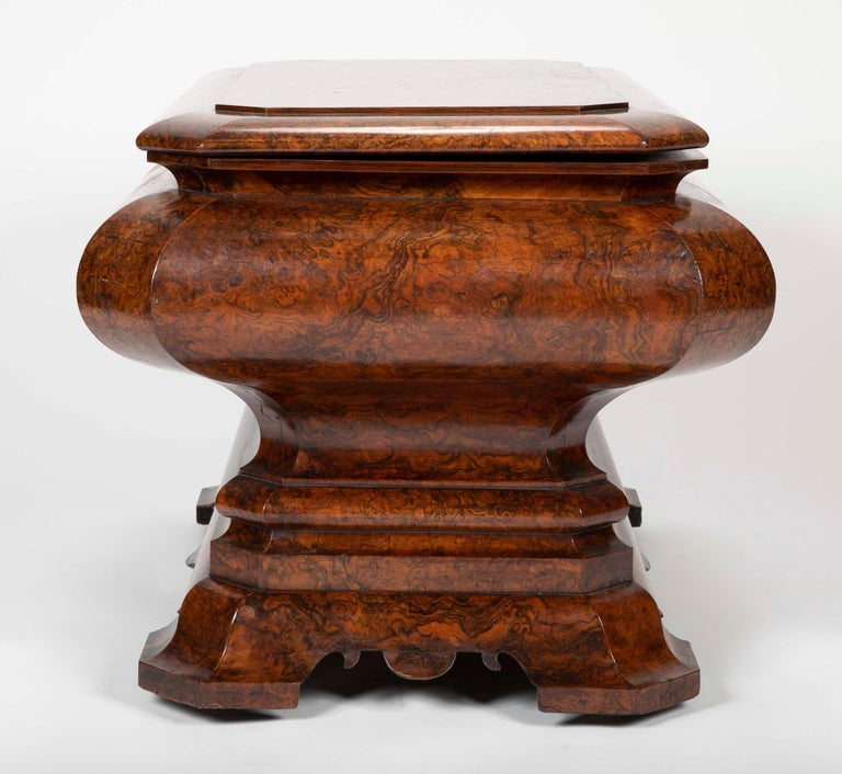English or Scottish Regency Burl Walnut Cellarette, Large Scale at 1stDibs