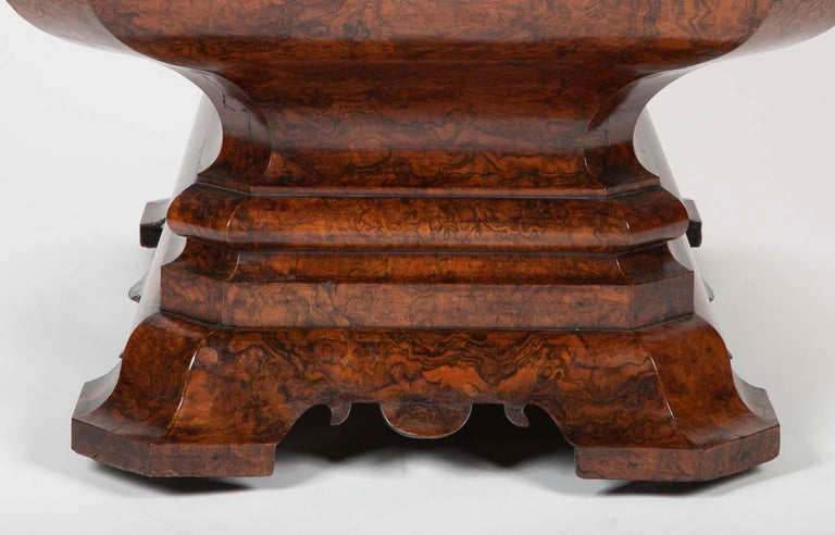 English or Scottish Regency Burl Walnut Cellarette, Large Scale at 1stDibs